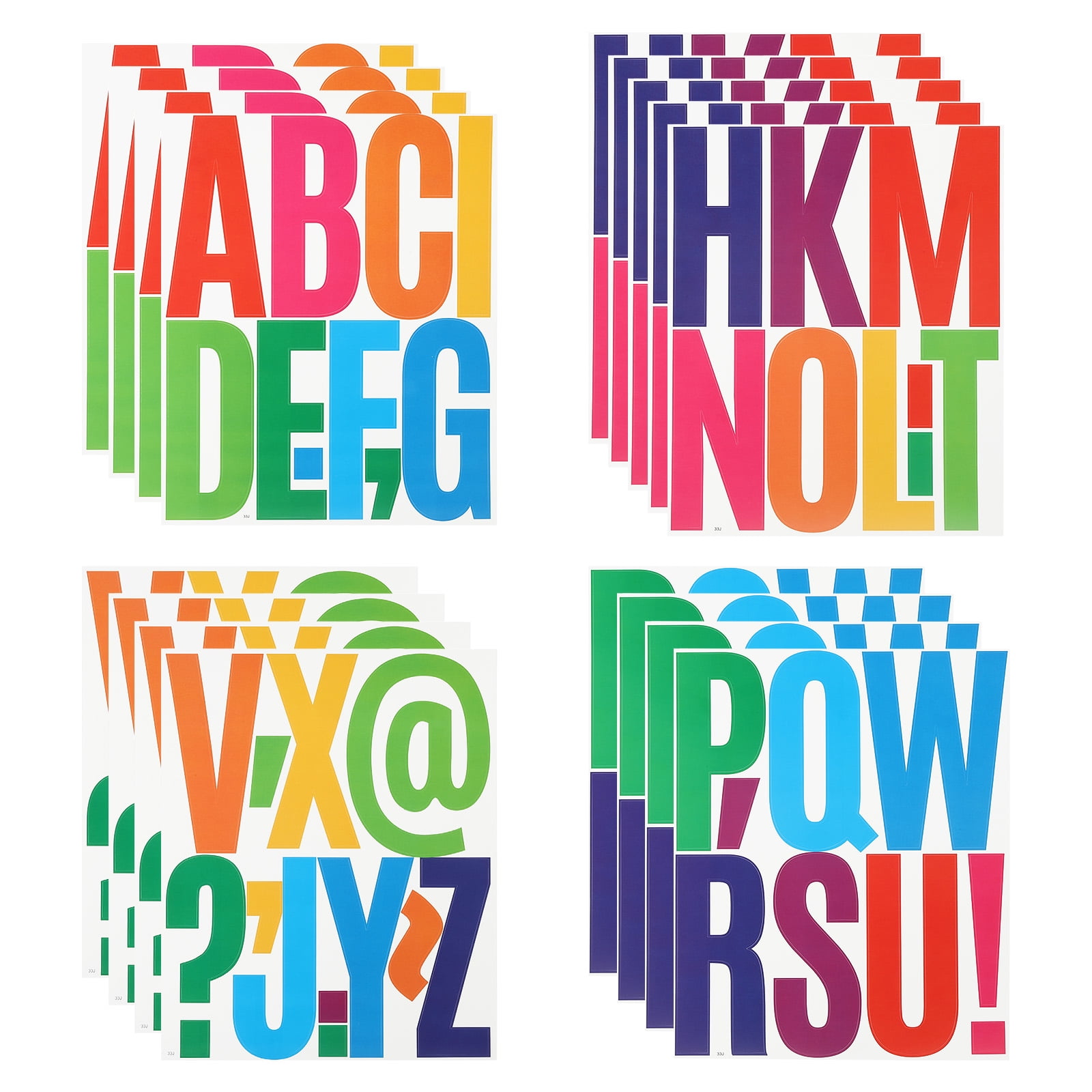 Uxcell 5" Letter Stickers Self Adhesive Big Font Alphabet Letter ...