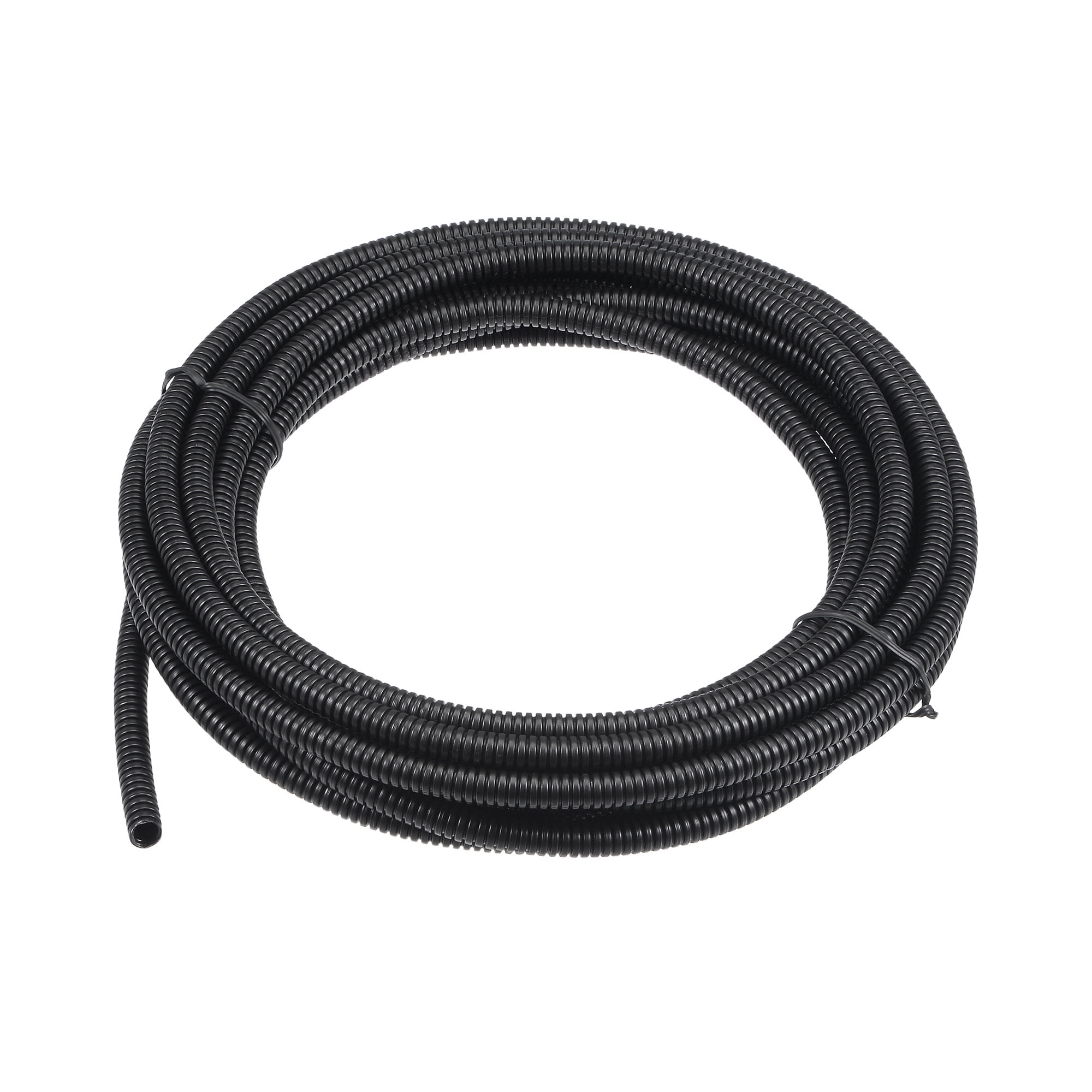 Uxcell 5 M 5.2 x 7.2 mm PP Flexible Corrugated Conduit Tube for Garden ...