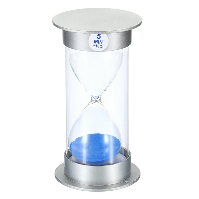 Uxcell 5 Minute Sand Timer, Sandy Clock, Count Down Sand Glass, Blue ...