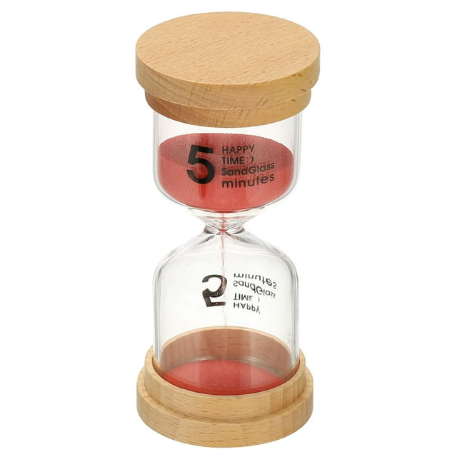 Uxcell 5 Minute Sand Timer, Wooden Sand Watch Glass Sand Clock for ...