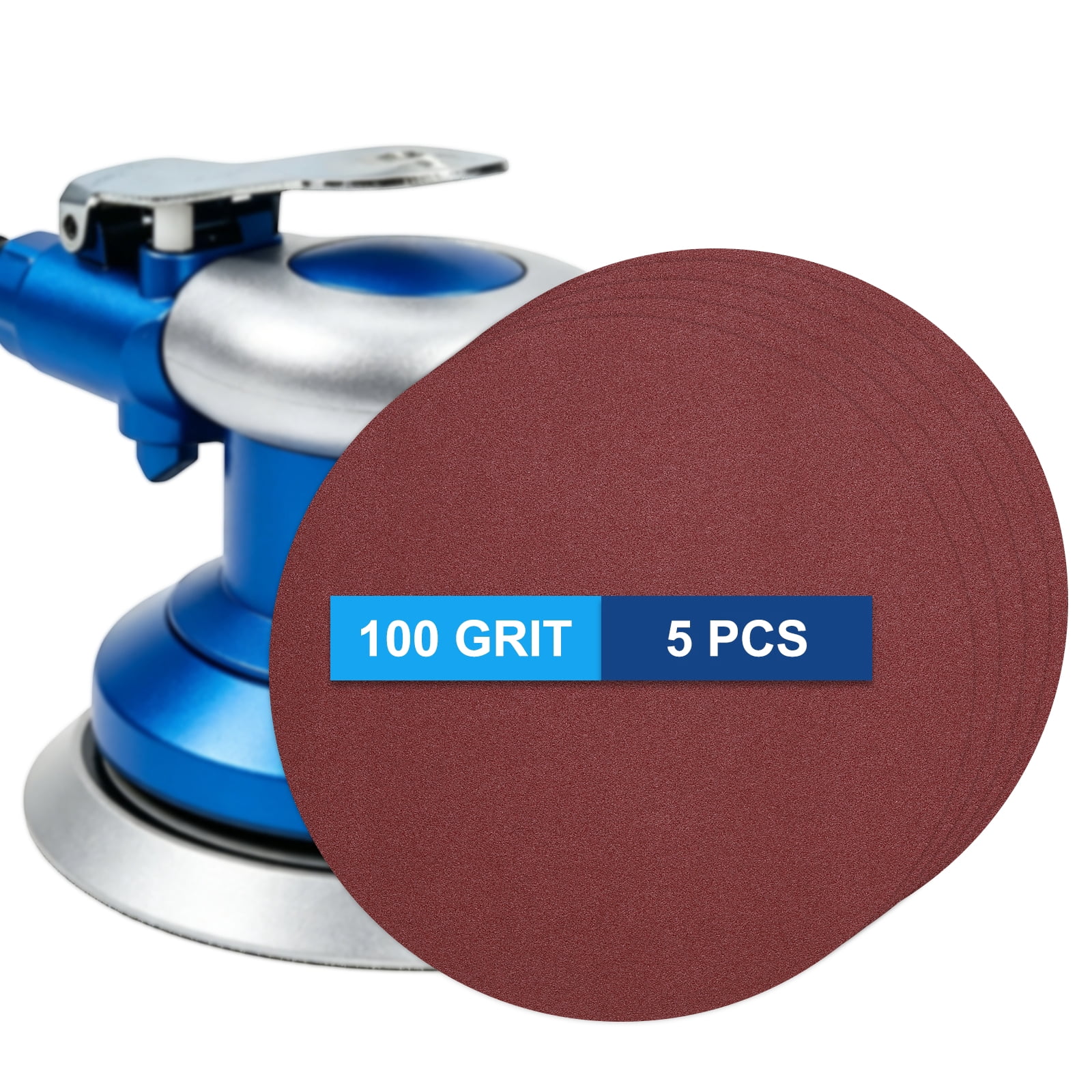 Uxcell 5 Pack 304 mm PSA Sanding Discs 100 Grit Aluminum Oxide Self ...