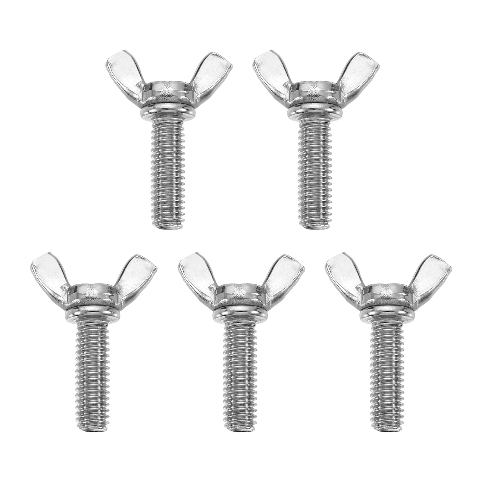 Uxcell 5 Pack 5/16-18" x 1" Wing Butterfly Screw Bolts, 304 Stainless ...