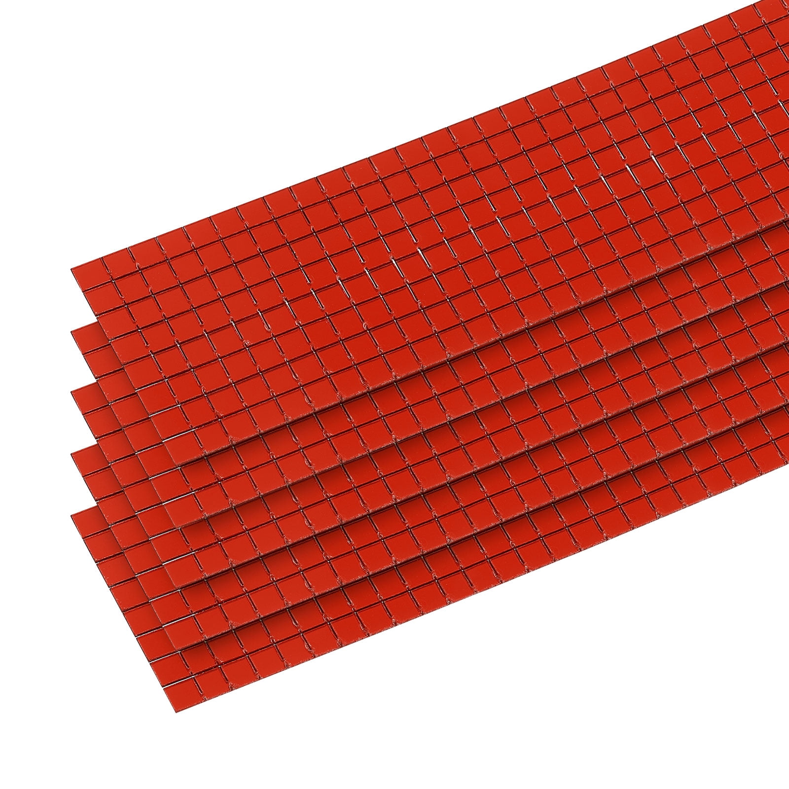 Uxcell 5 Pack 5 x 5mm Disco Tiles, Mirror Red Self-Adhesive Glass ...