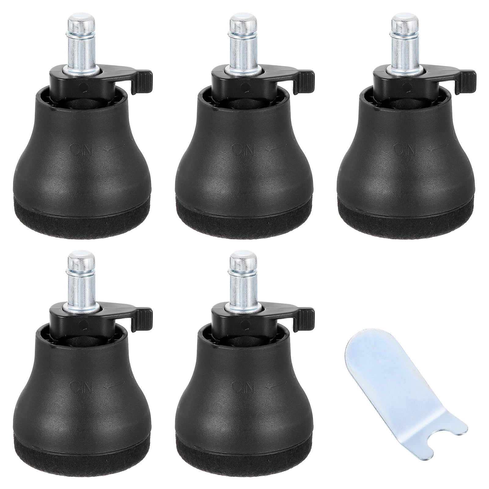 Uxcell 5 Pack Bell Glides, Chair Feet Wheel Stopper Replacement Office ...