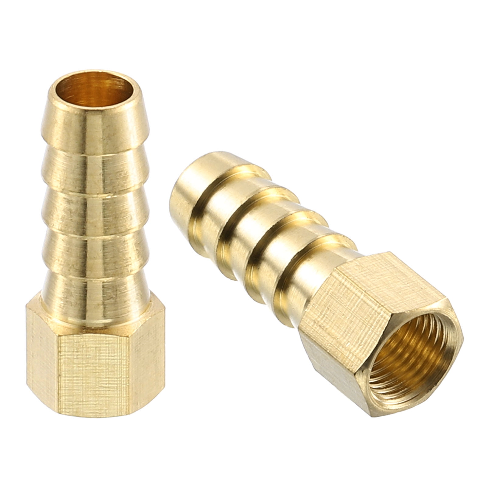 Uxcell 5 Pack Brass Hose Barb Fitting, 3/8" Bard x 1/8" NPT Female Hose ...