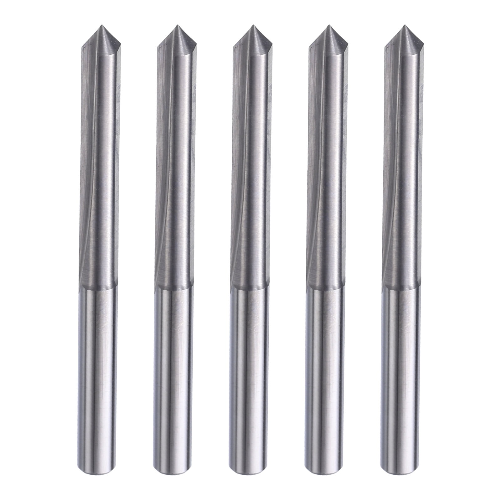 Uxcell 5 Pack CNC V Bit 90 Degree 1/8" Shank 0.1mm Tip Engraving V Bits ...