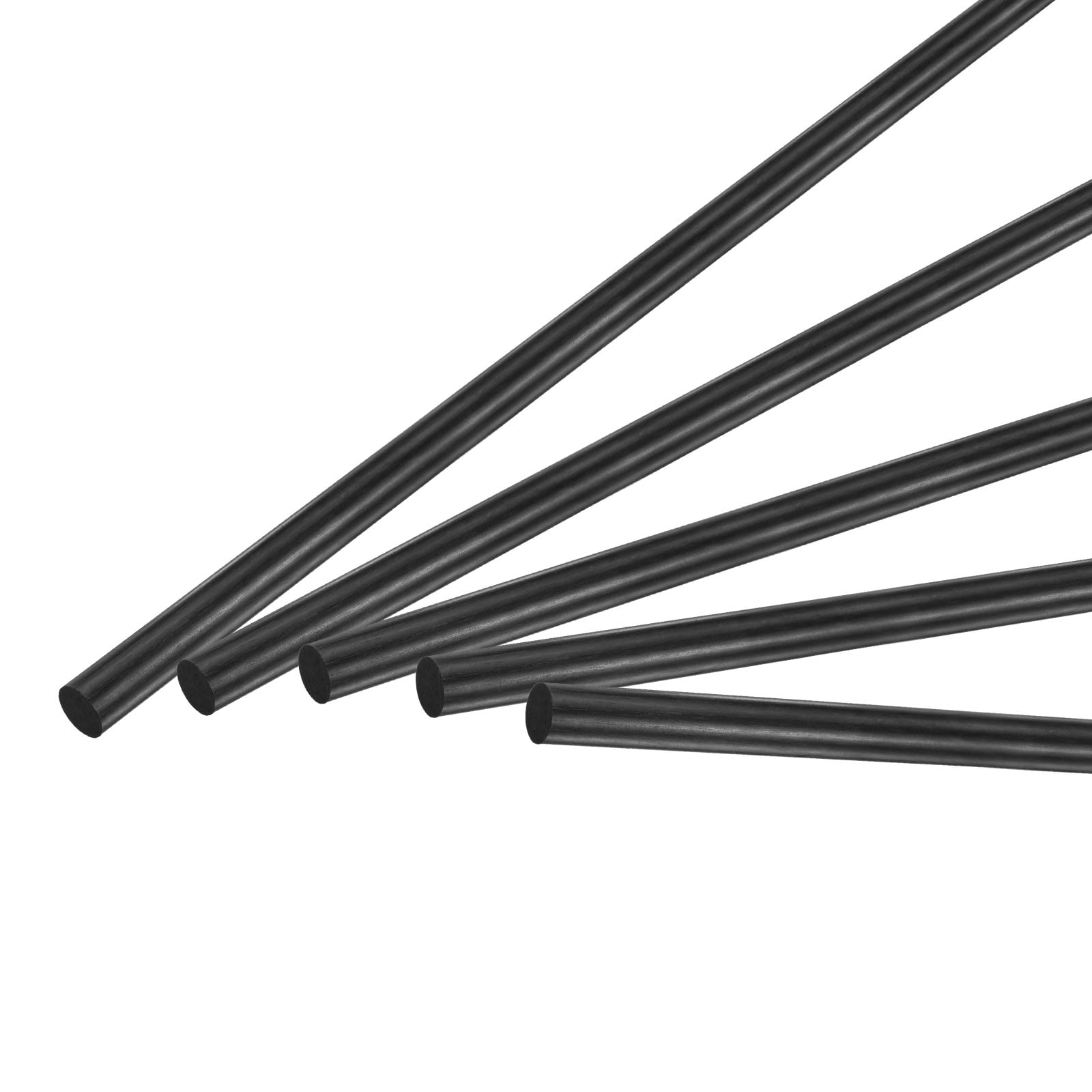 Uxcell 5-Pack Carbon Fiber Rods, 200mm Length 4mm Dia Carbon Fiber ...