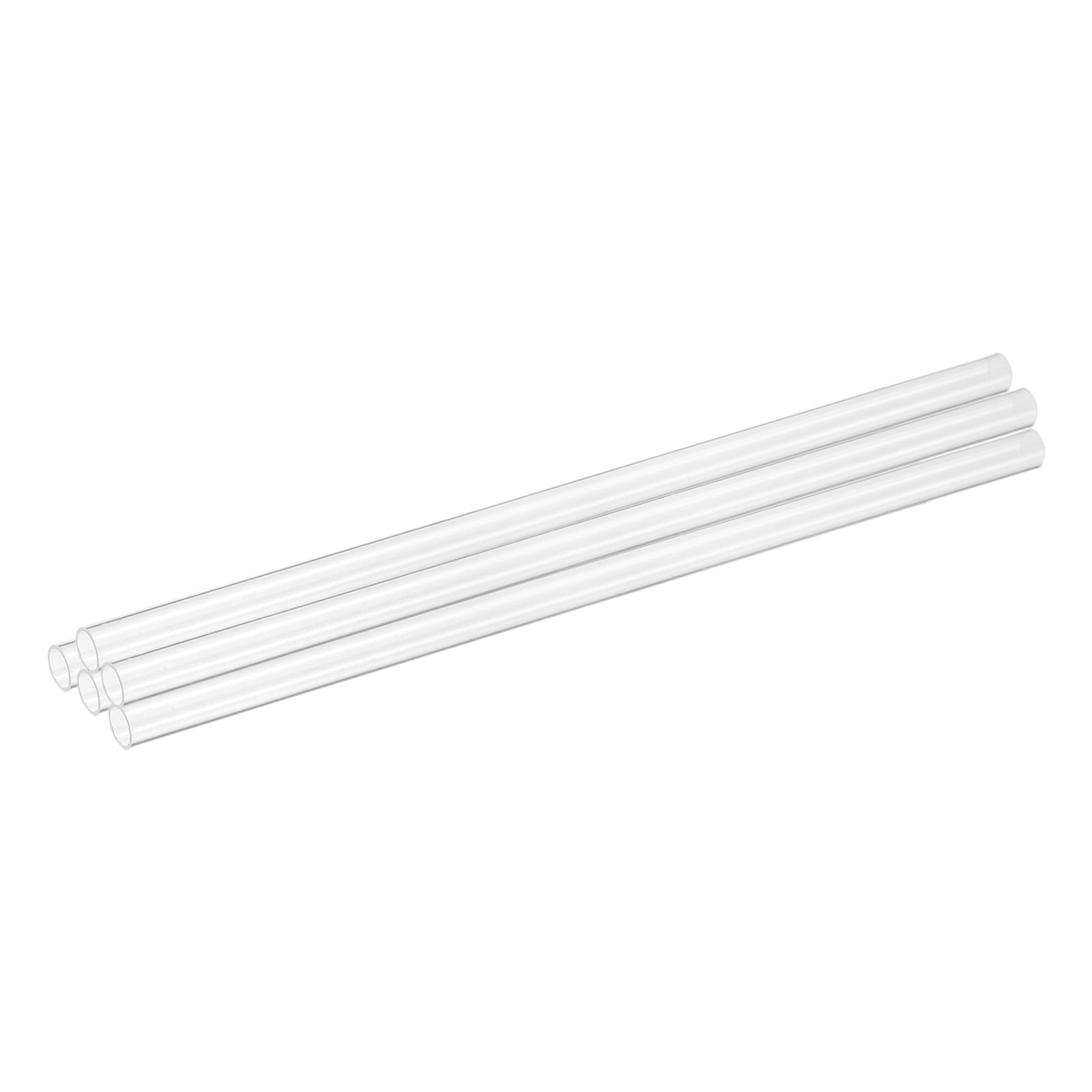 Uxcell 5 Pack Clear Rigid Acrylic Pipe, 12mm(0.47") ID x 15mm(0.59") OD ...