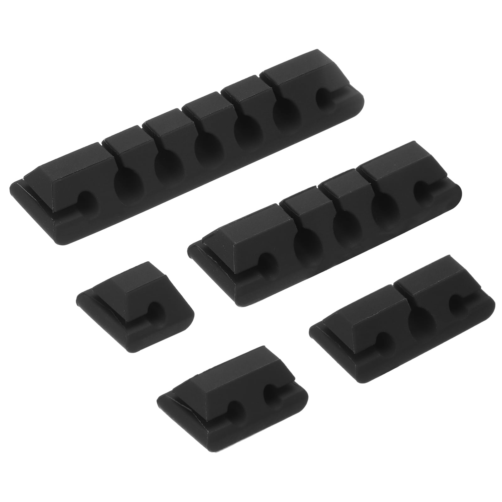 Uxcell 5 Pack Desk Cord Organizer Cable Management, Black Multiple Wire ...