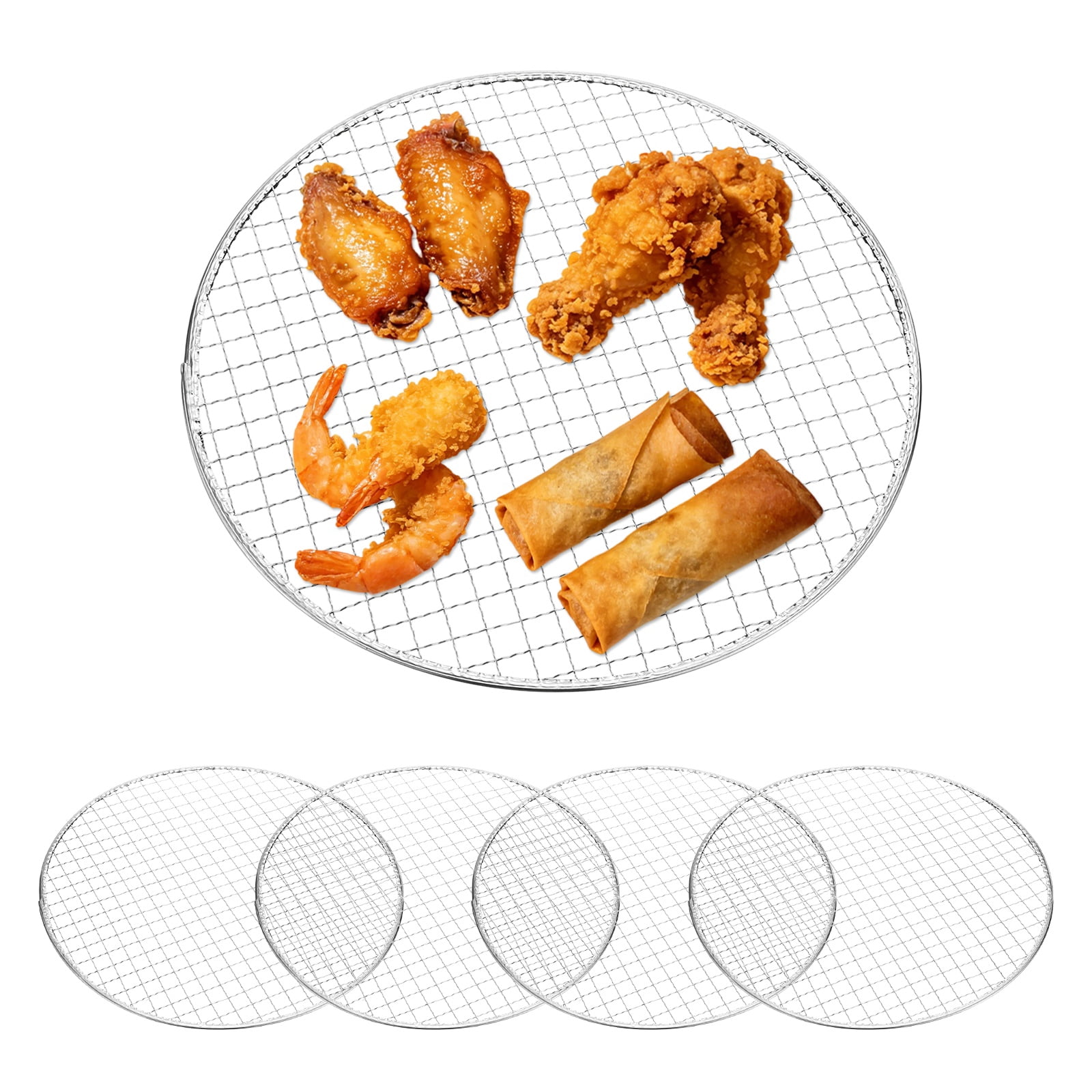 Uxcell 5 Pack Disposable Grill Toppers, Round 11.81 Inch Galvanized ...