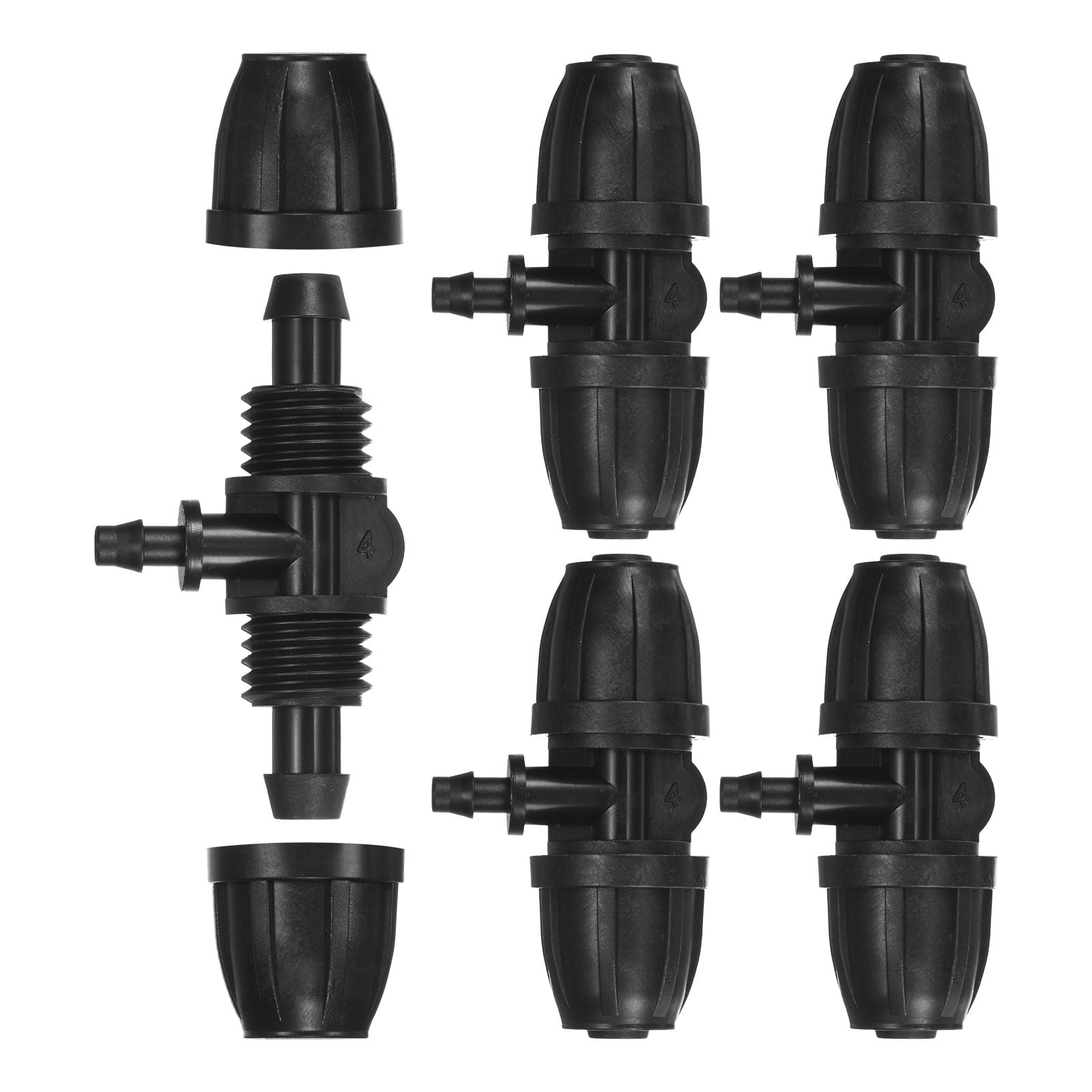 Uxcell 5-Pack Drip Irrigation Barbed Locking Fittings, 3/8 to 1/4 Inch ...