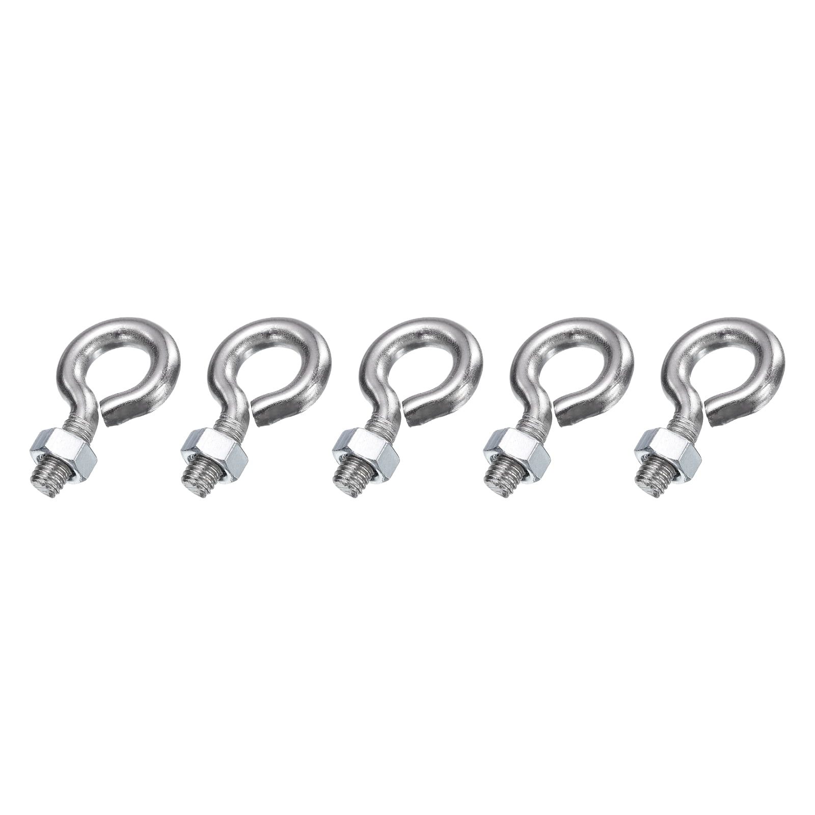 Uxcell 5 Pack Eye Bolts, M5 x 10mm 304 Stainless Steel Threaded EyeBolt ...