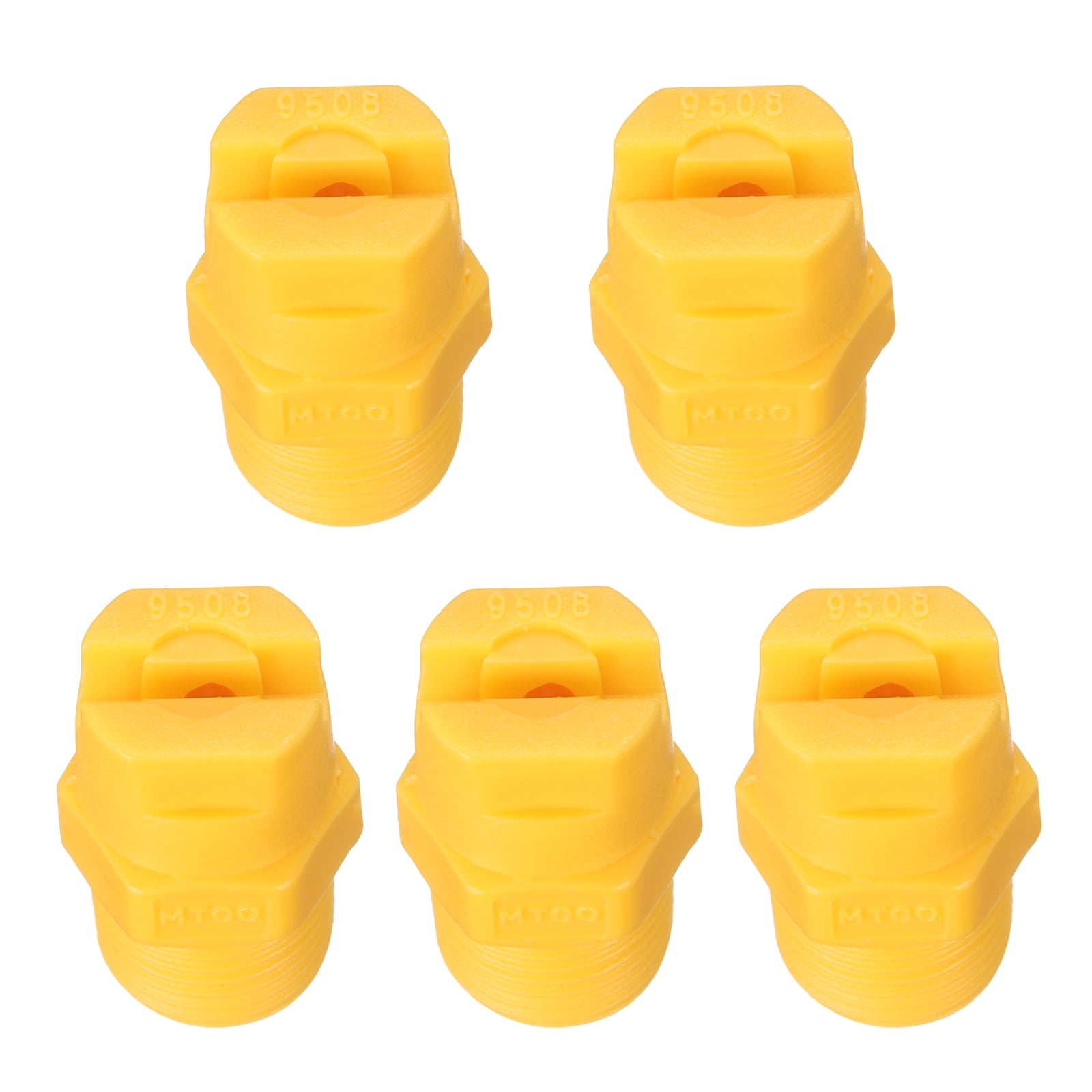 Uxcell 5 Pack Flat Fan Spray Tip, 95 Degree 1.8mm Orifice Diameter 1/4 ...