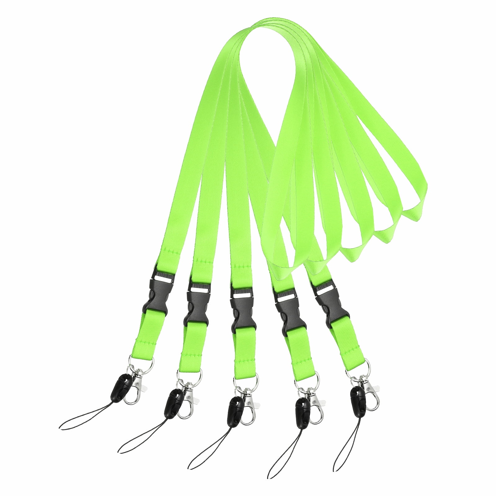 Uxcell 5 Pack Fluorescent Green Lanyards for Keys, Breakaway Lanyard ...
