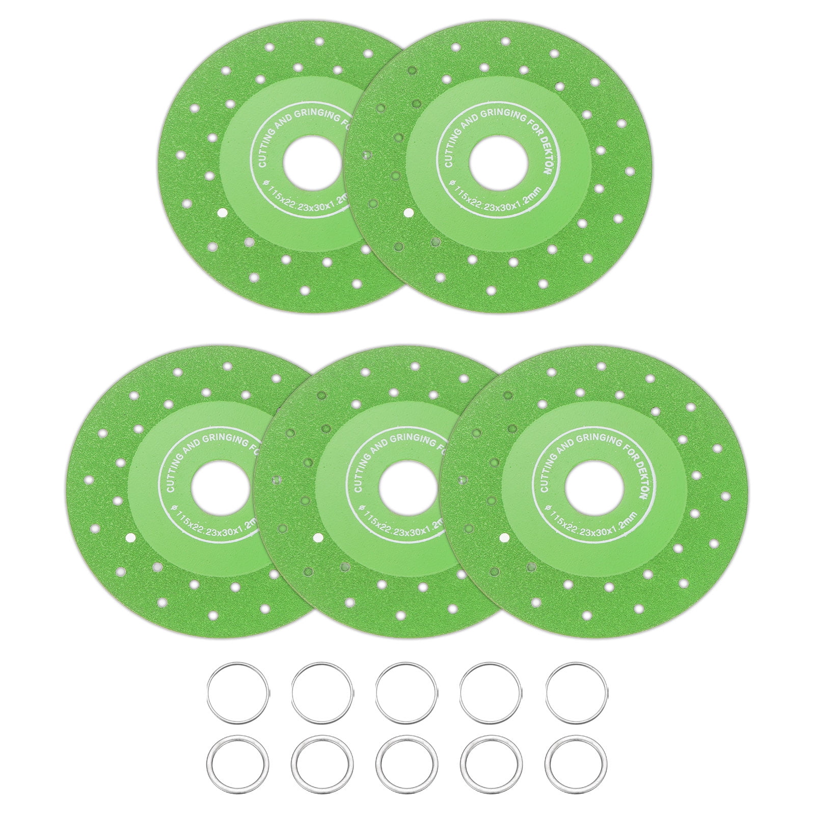 Uxcell 5 Pack Glass Cutting Disc for Angle Grinder, 4.5 Inch Diamond ...