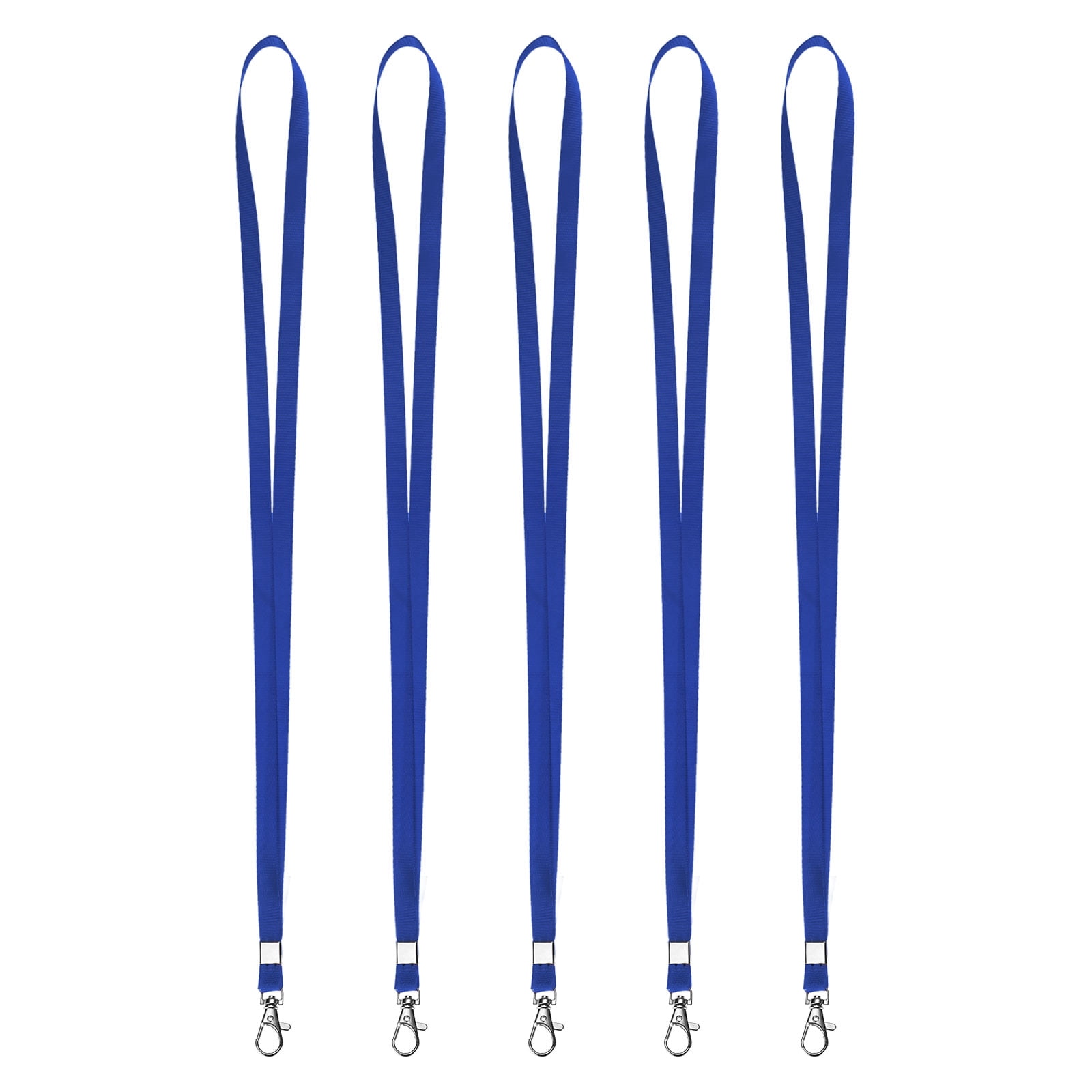 Uxcell 5-Pack Lanyards for ID Badges, Purple 0.4 in Wide Keychain Flat ...