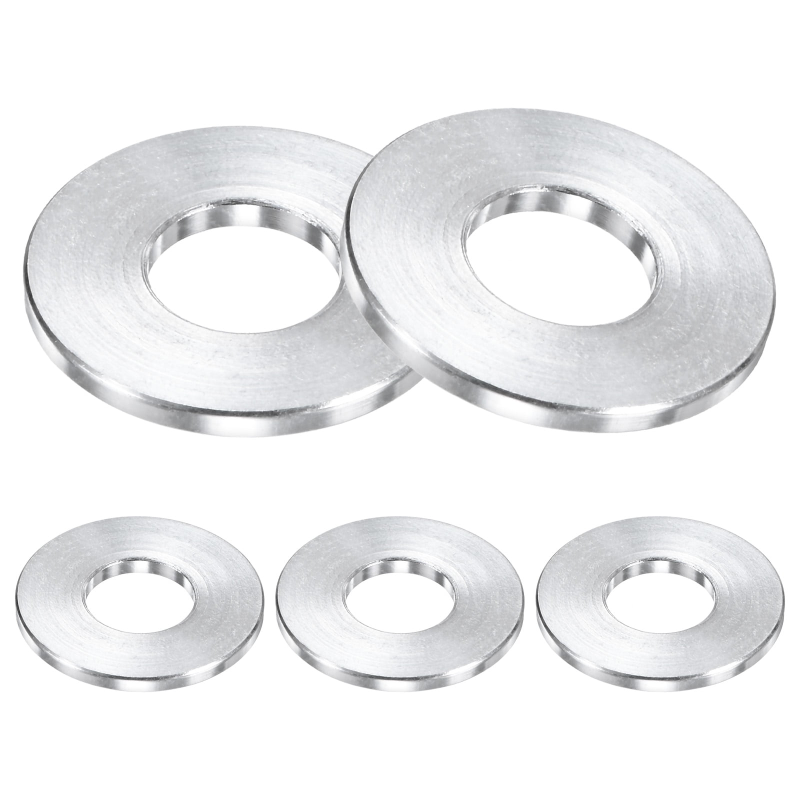 Uxcell 5-Pack M10 Aluminum Spacers 10.5mm/ ID x 24mm/ OD x 2mm/ L Round ...