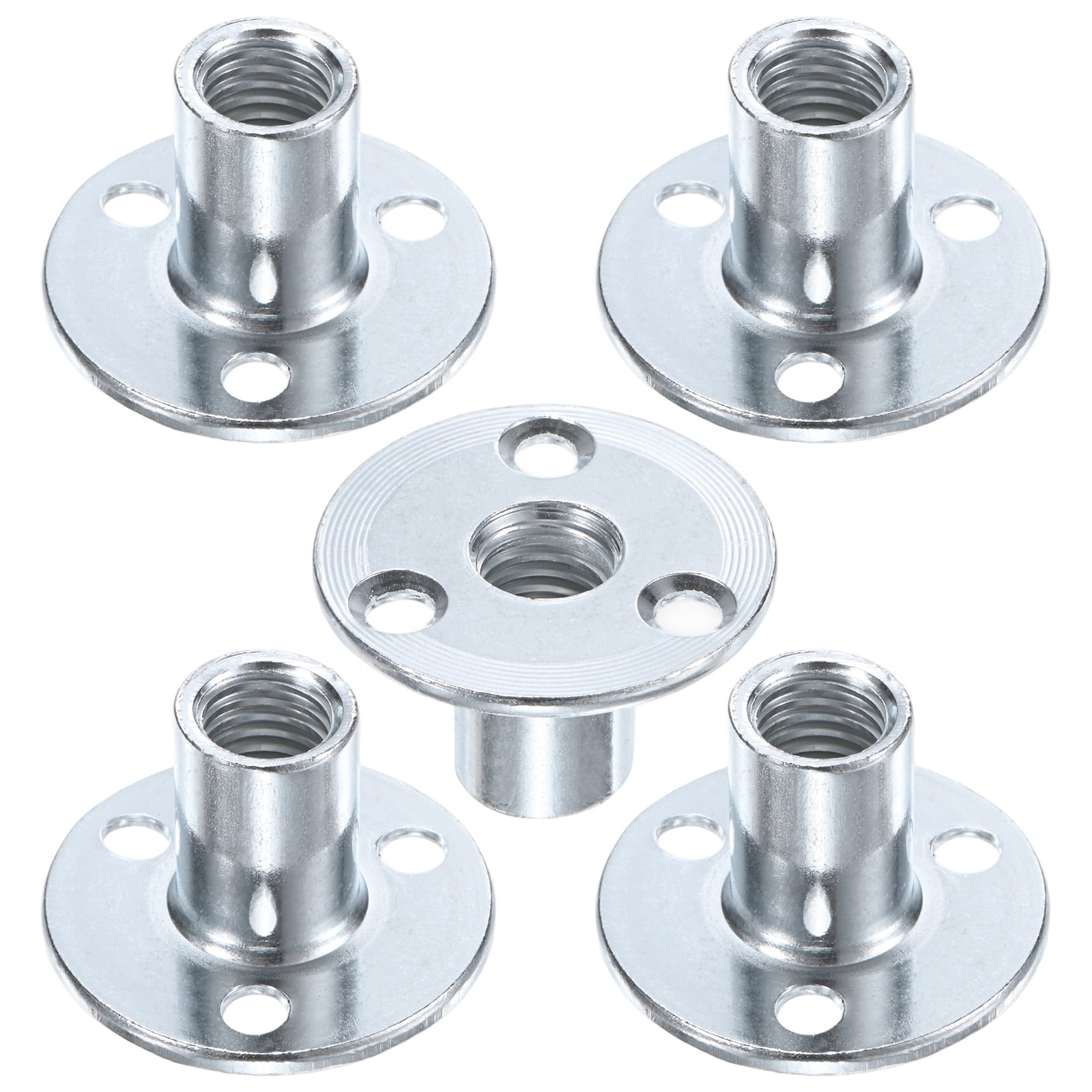 Uxcell 5-Pack M12x25mm T-Nuts Zinc Plated Carbon Steel Tee Nut 3-Hole ...