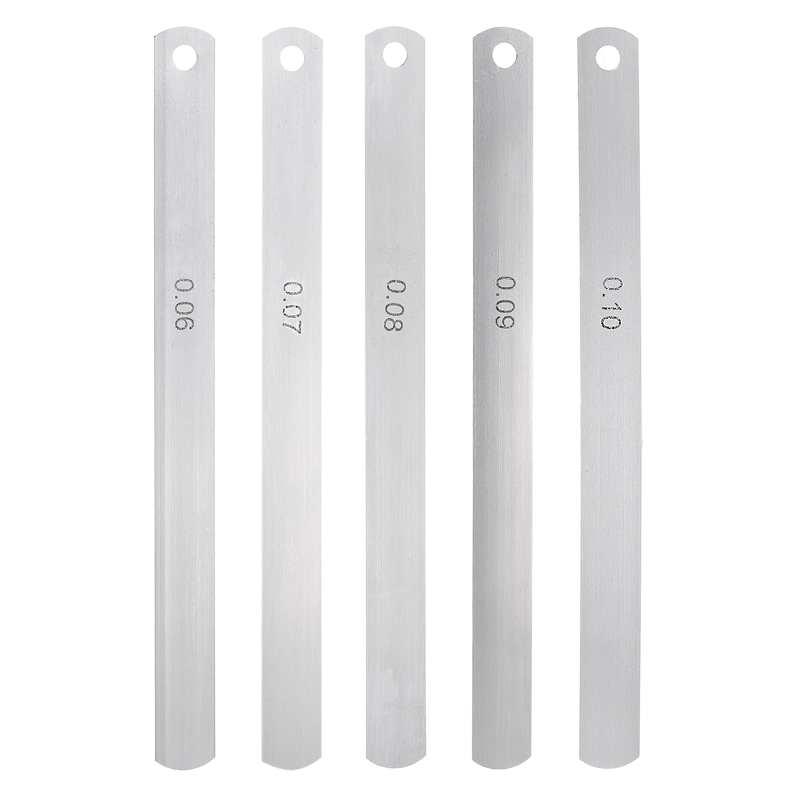 Uxcell 5 Pack Metric Steel Feeler Gauge, 0.06mm-0.1mm Thickness Filler ...
