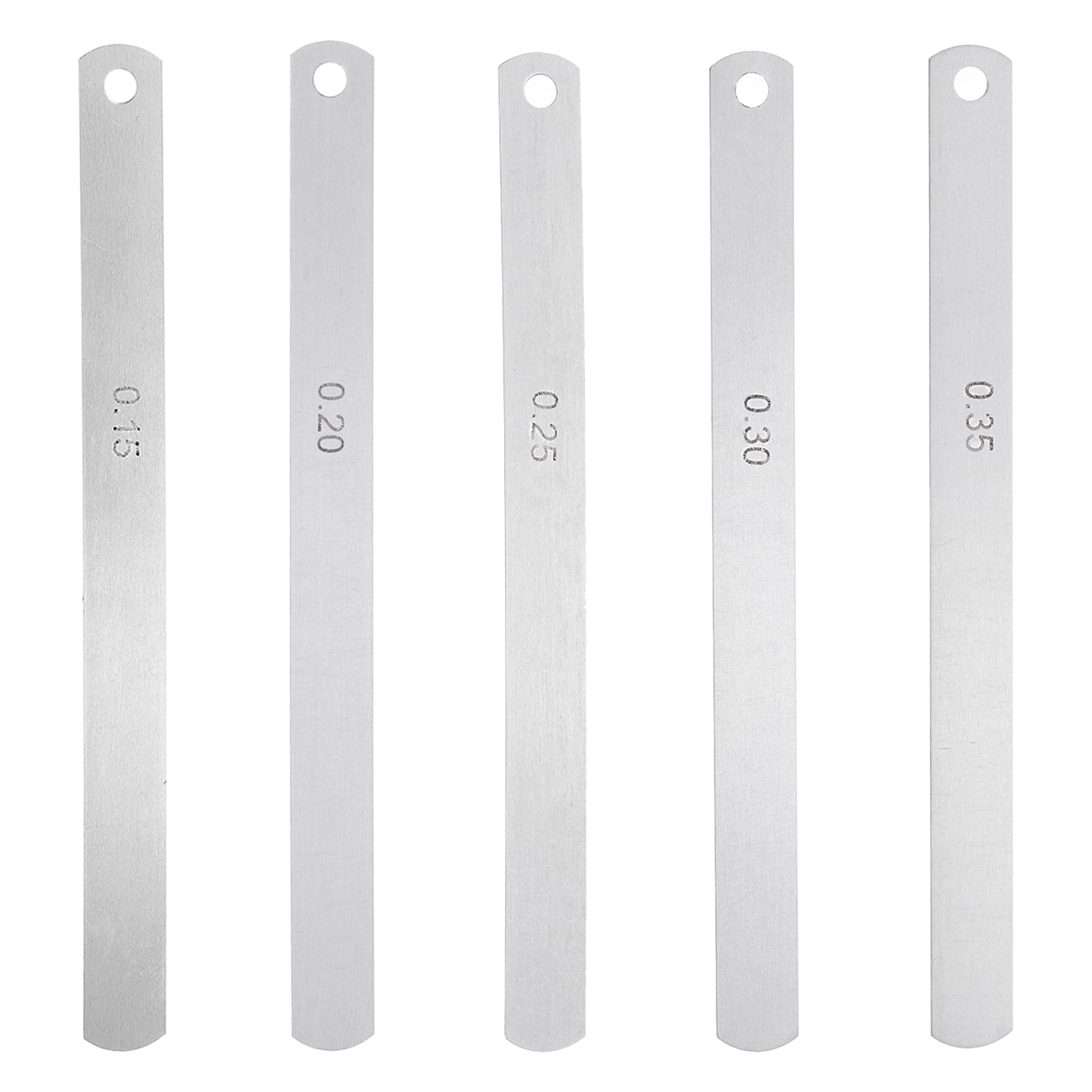 Uxcell 5 Pack Metric Steel Feeler Gauge, 0.15mm-0.35mm Thickness Filler ...
