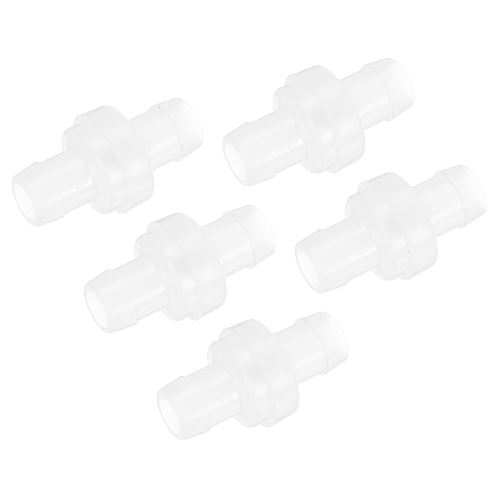Uxcell 5-Pack One Way Check Valve, 1/2" Barb Hose Non Return Plastic ...