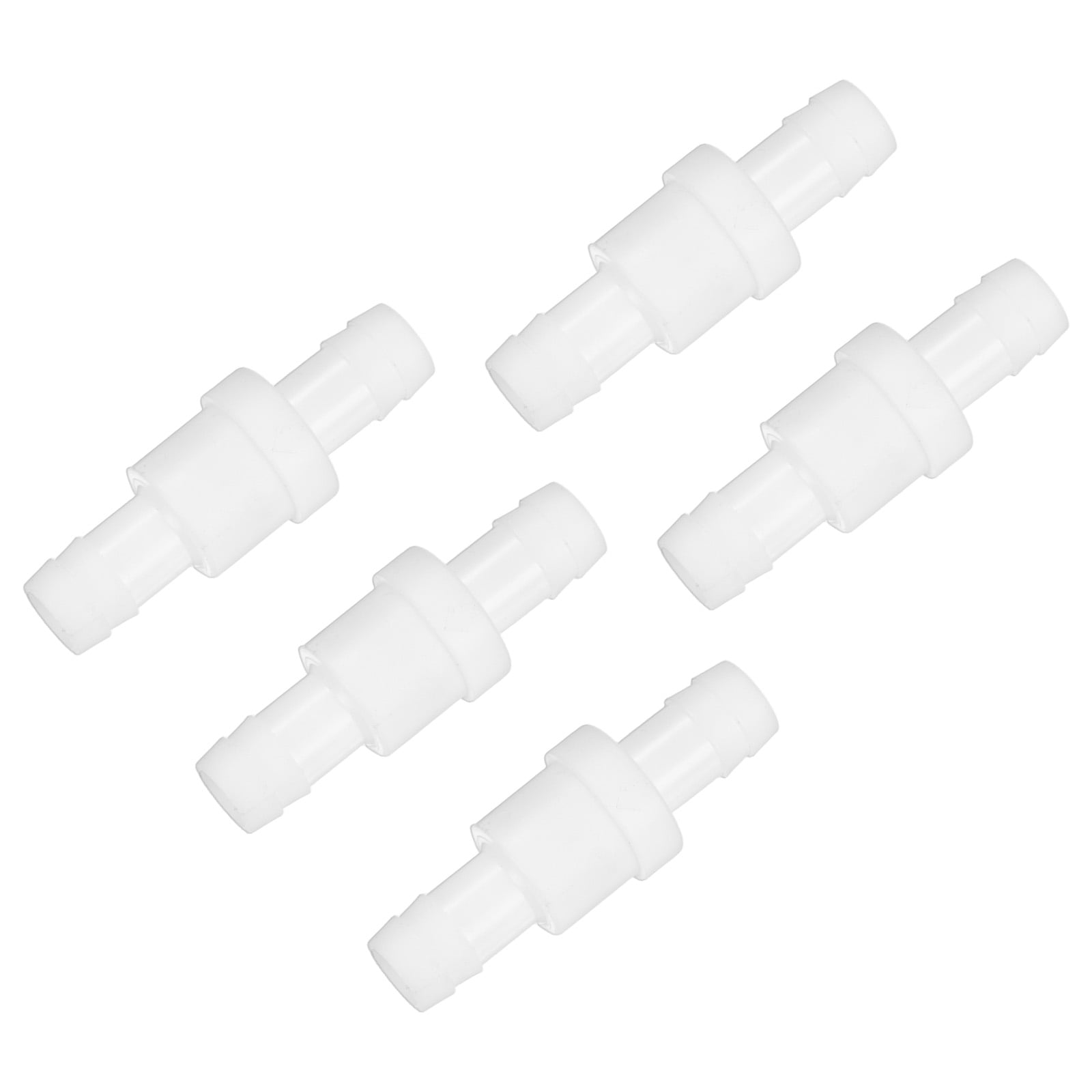 Uxcell 5-Pack One Way Check Valve, 1/2" Barb Hose Non Return Plastic ...