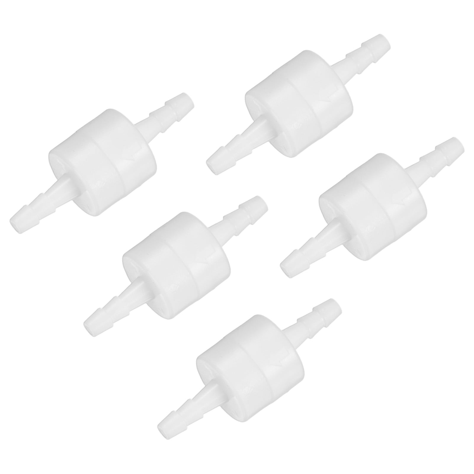 Uxcell 5-Pack One Way Check Valve, 3/8" Barb Hose Non Return Plastic ...
