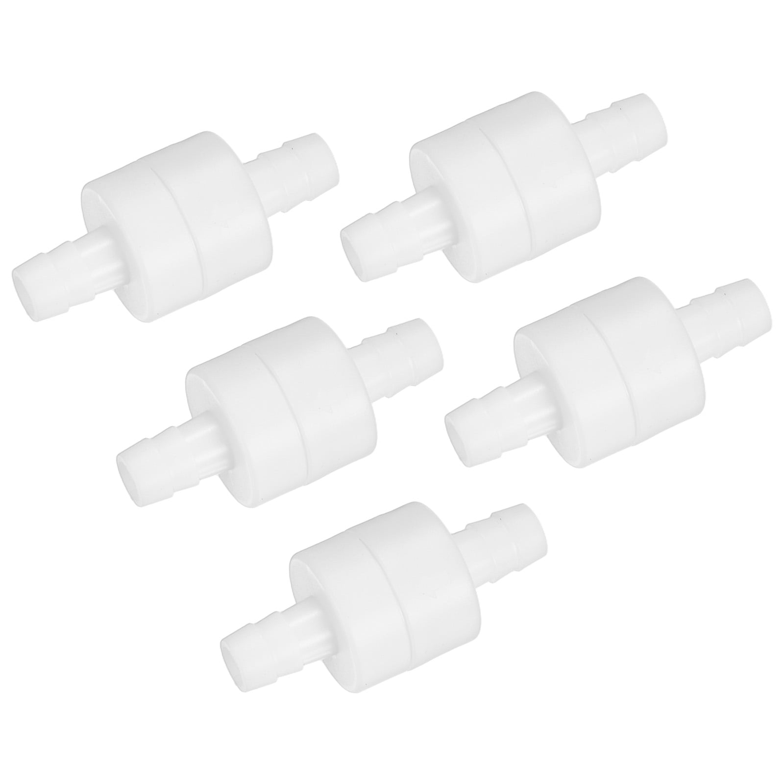 Uxcell 5-Pack One Way Check Valve, 5/16" Barb Hose Non Return Plastic ...