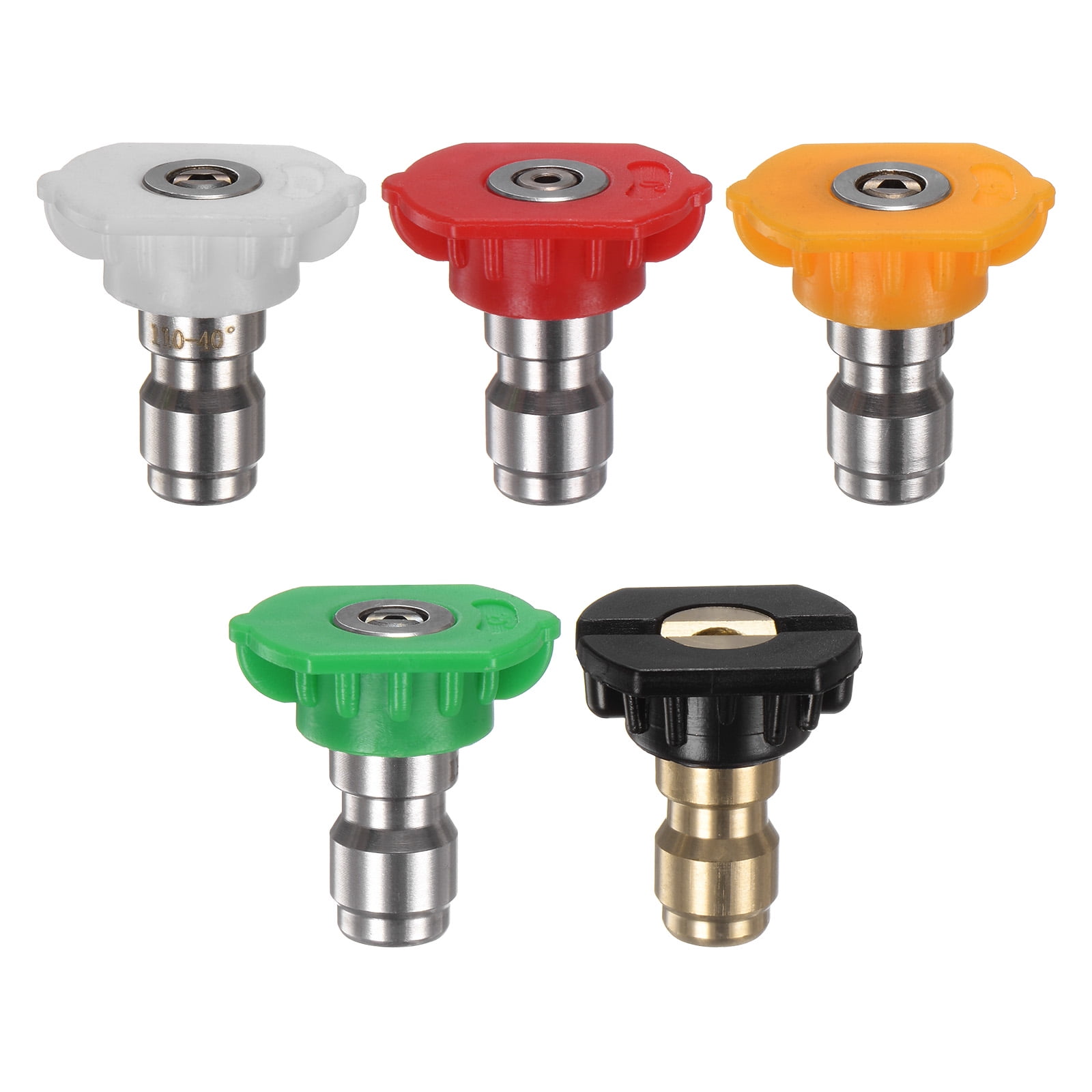 Uxcell 5-Pack Pressure Washer Spray Nozzle Tips, Multiple Degrees 1/4 ...