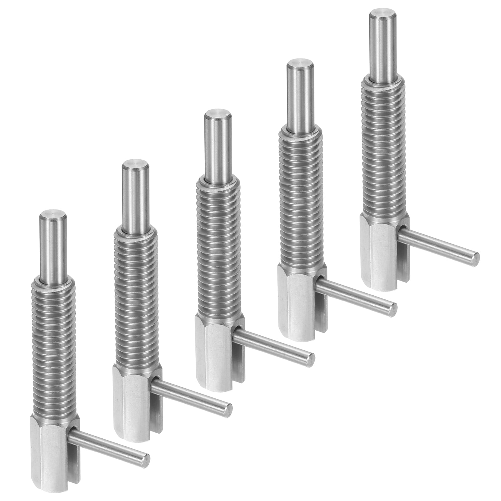 Uxcell 5 Pack Retractable Indexing Plunger Pin, M10 L Spring Plunger ...