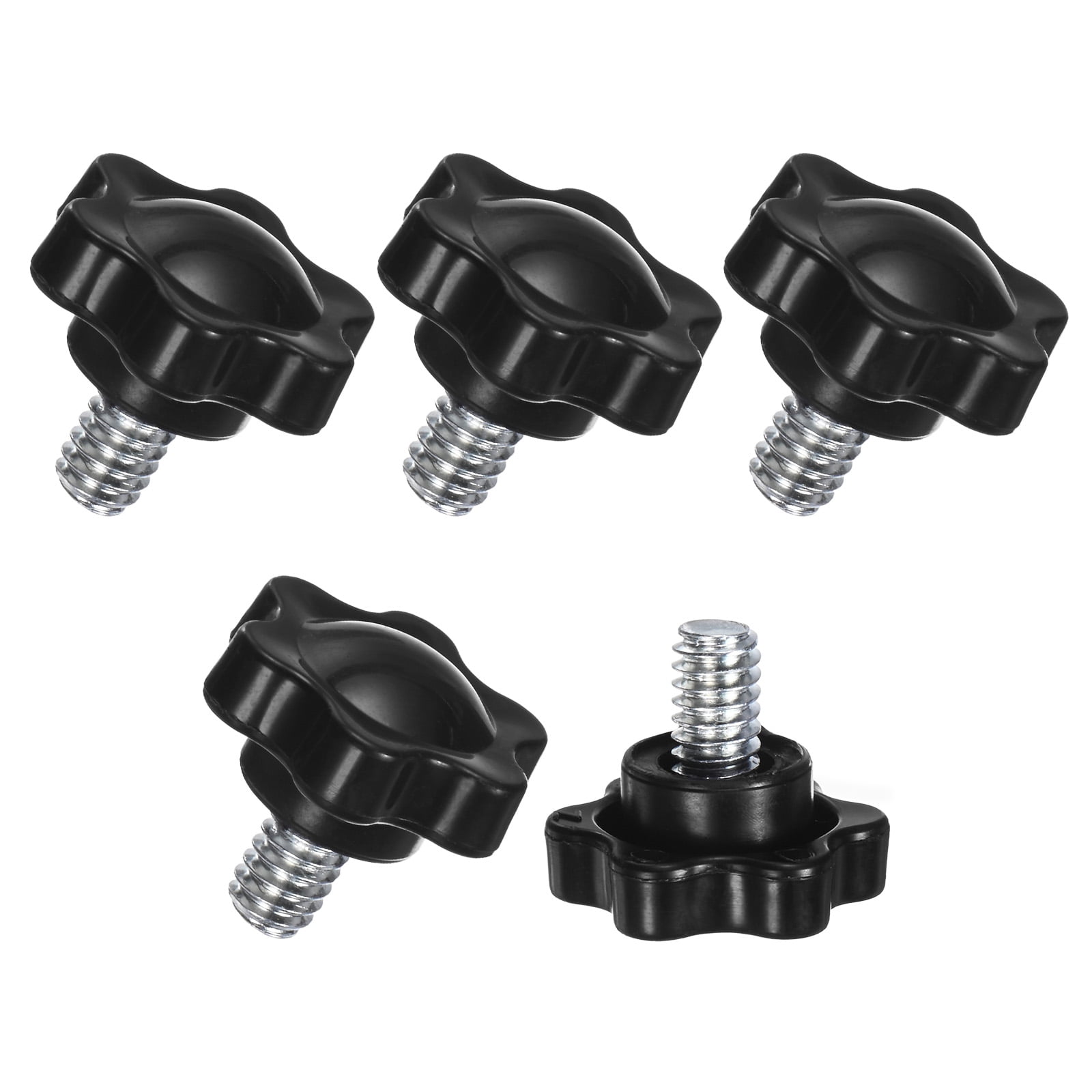 Uxcell 5-Pack Star Clamping Knobs, 1/4"-20 x 8mm Male Thread Hand ...