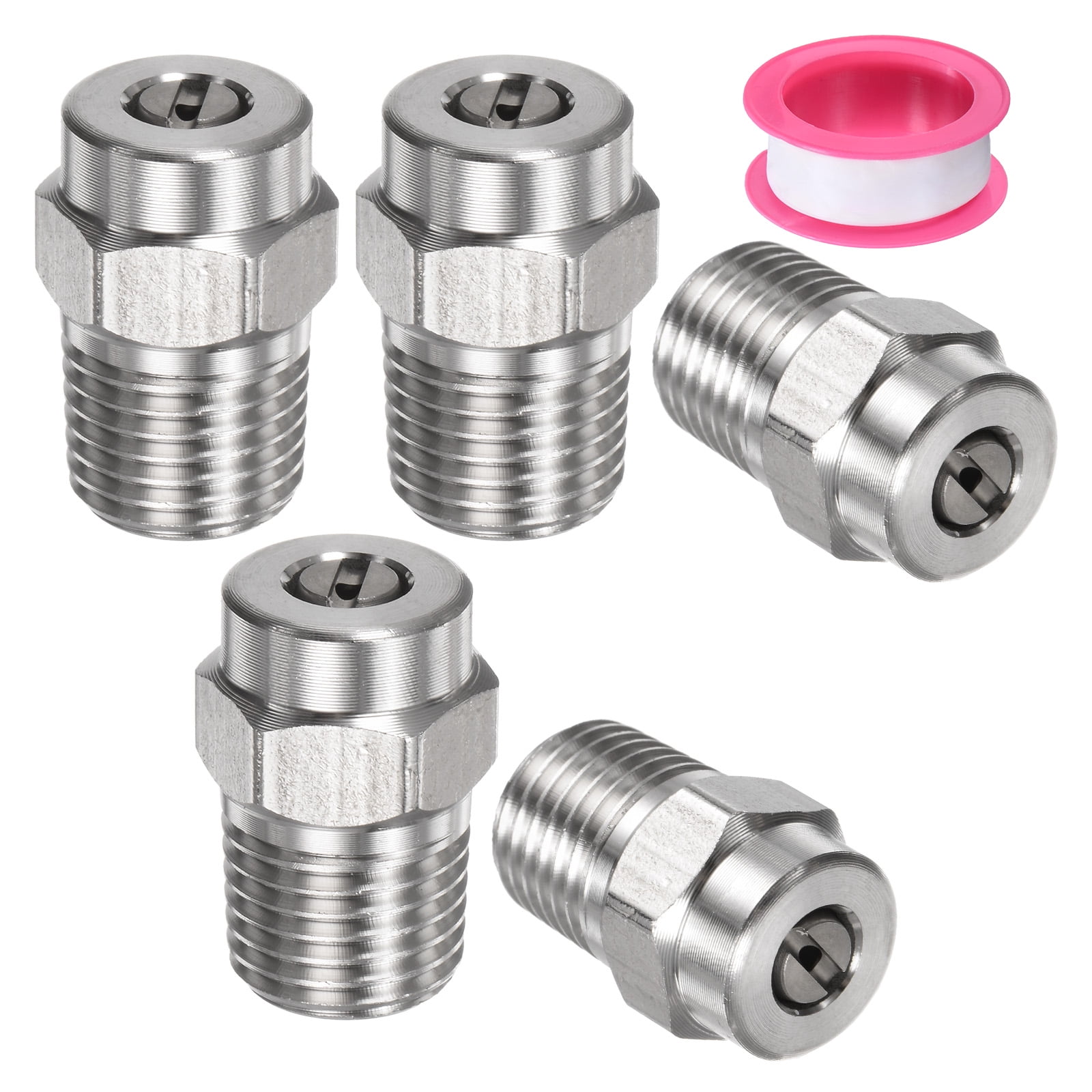 Uxcell 5 Pack Surface Clean Tips - 25 Degree 1/4" NPT Male Pressure ...