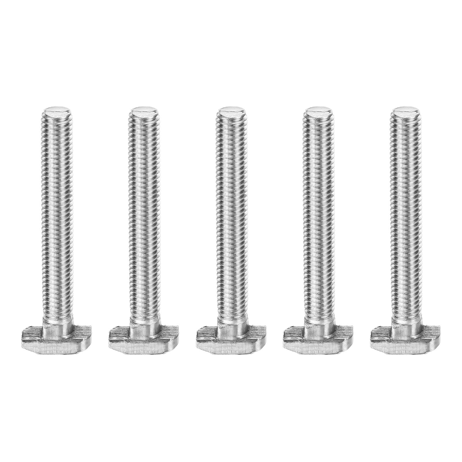 Uxcell 5 Pack T Slot Drop-in Bolt, M8 x 60mm T-Slot Bolts 304 Stainless ...