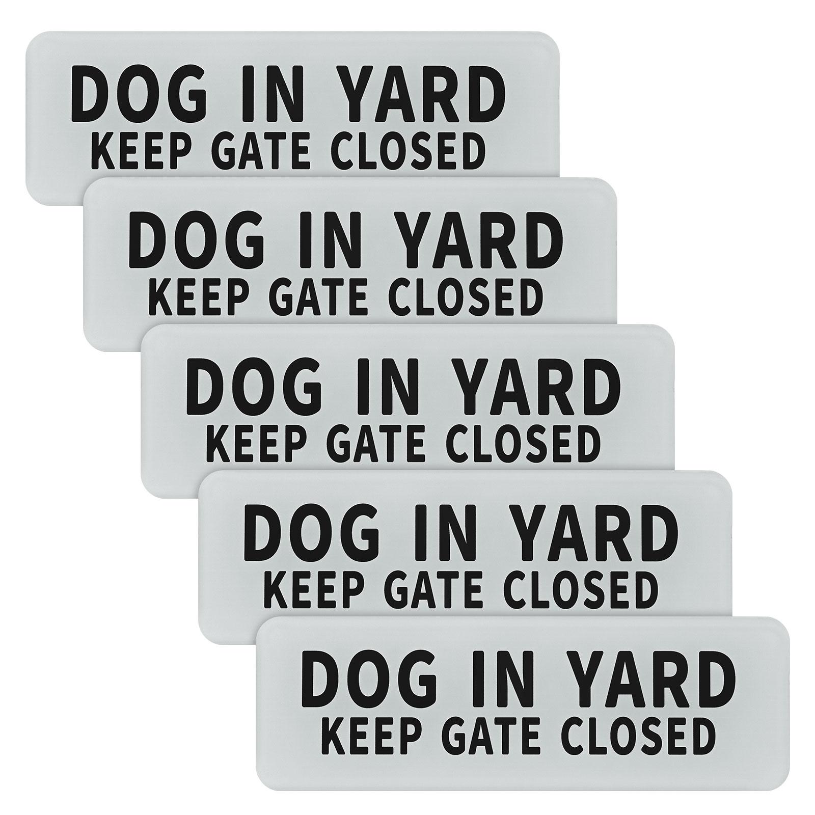 Uxcell 5-Pack Yard Signs Dog in Yard Keep Gate Closed 3x9 Inch Dog ...