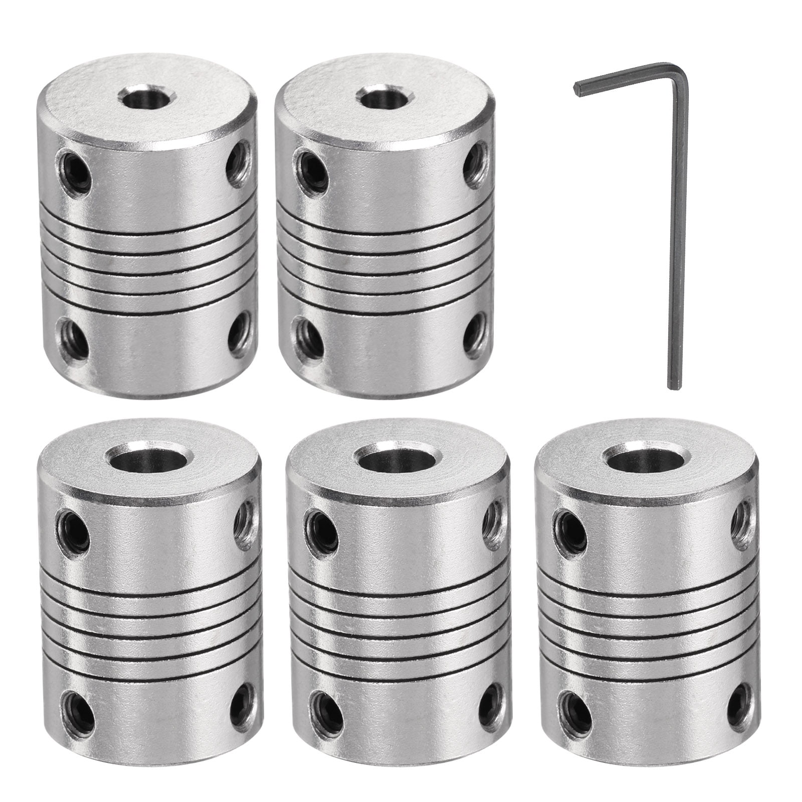 Uxcell 5 Packs Aluminum Alloy Shaft Coupling 4mm to 6mm, Flexible ...