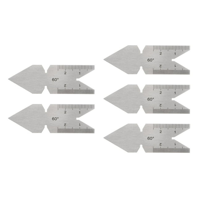 Uxcell 5 Packs Center Gauge 60 Degree Metric Thread Cutting Angle Gauge ...