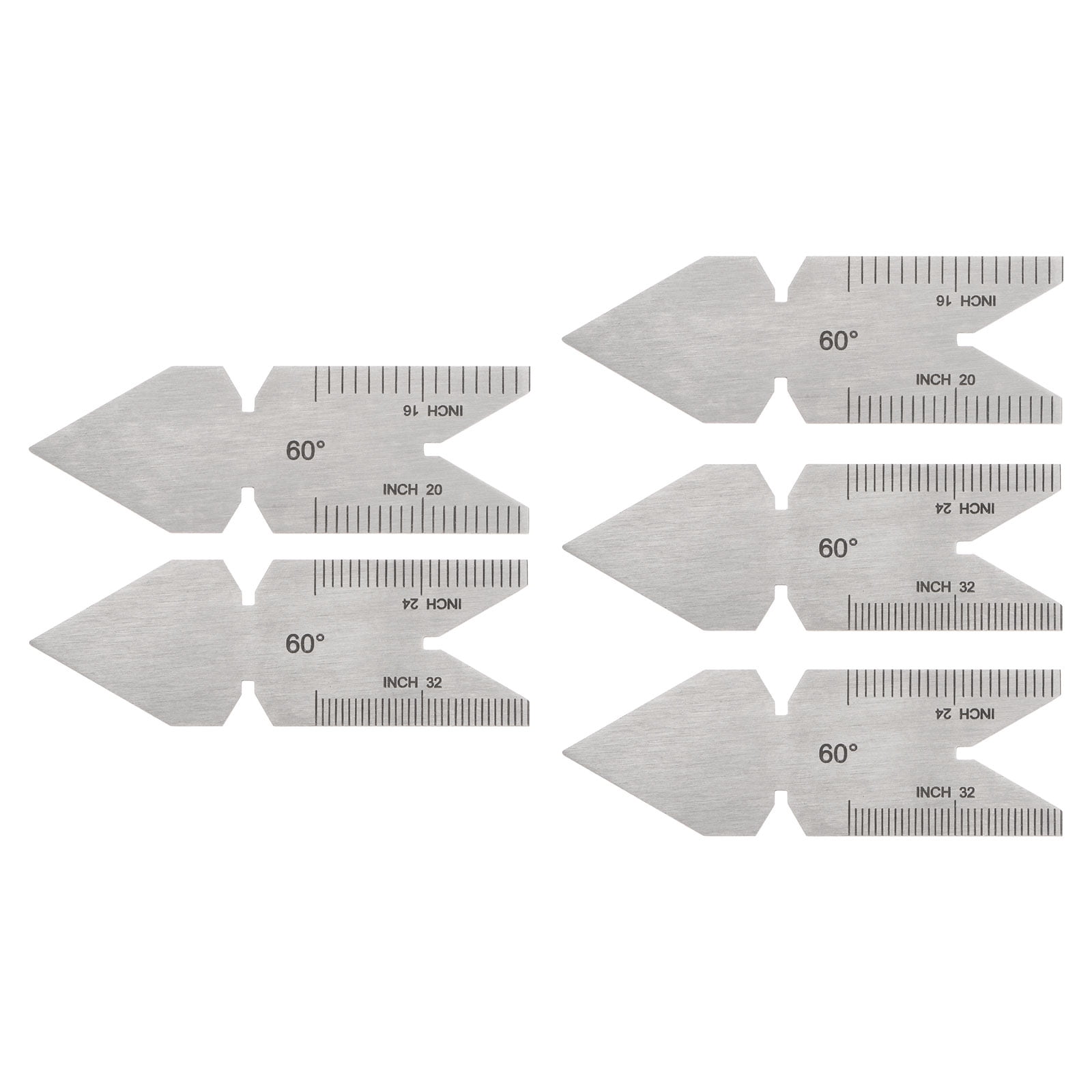 Uxcell 5 Packs Center Gauge 60 Degree US Standard Thread Cutting Angle ...