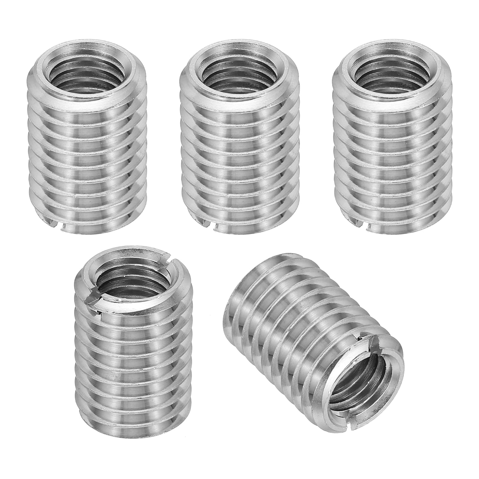 Uxcell 5 Pcs 316 Stainless Steel Thread Repair Insert Nut M14 x 2mm ...