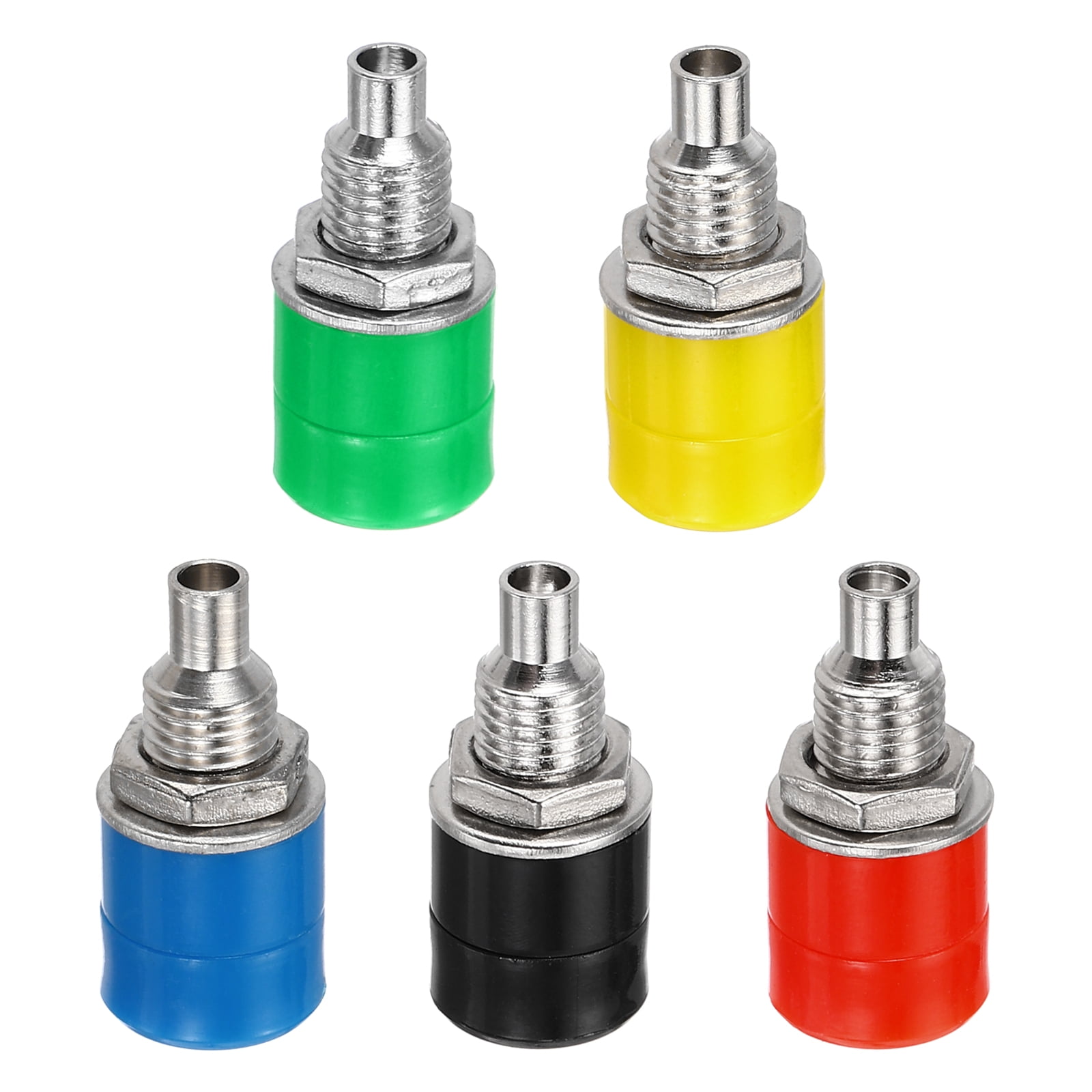 Uxcell 5 Pcs Banana Jack, 24A 6 x 4mm Panel Mount Banana Female Panel ...