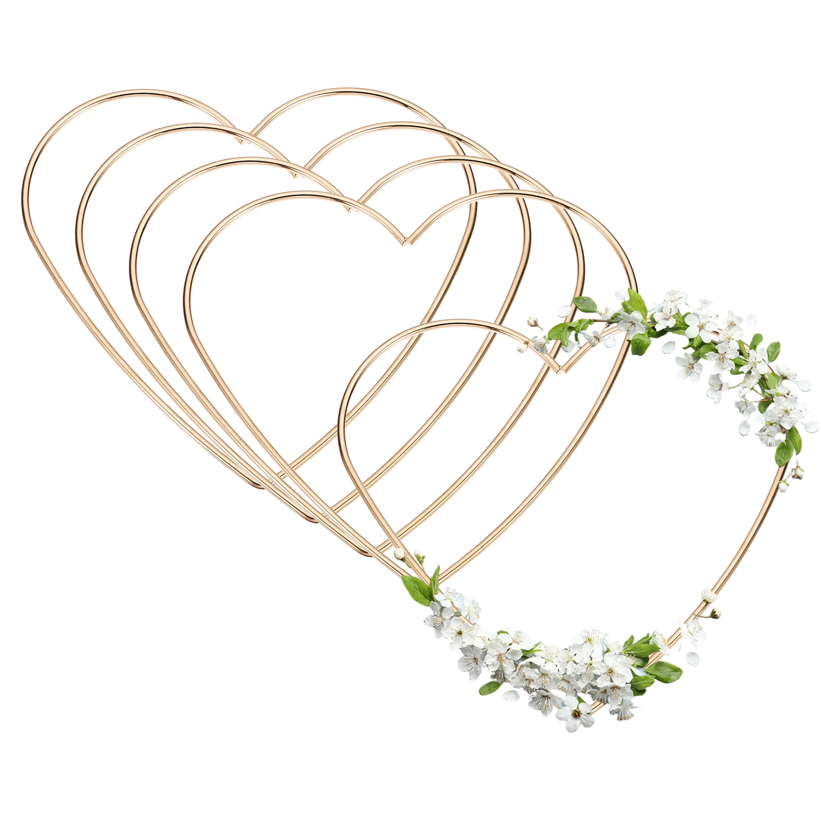 Uxcell 5 Pcs Dream Catcher Rings, 6 Inch Heart Wreath Macrame Hoop ...