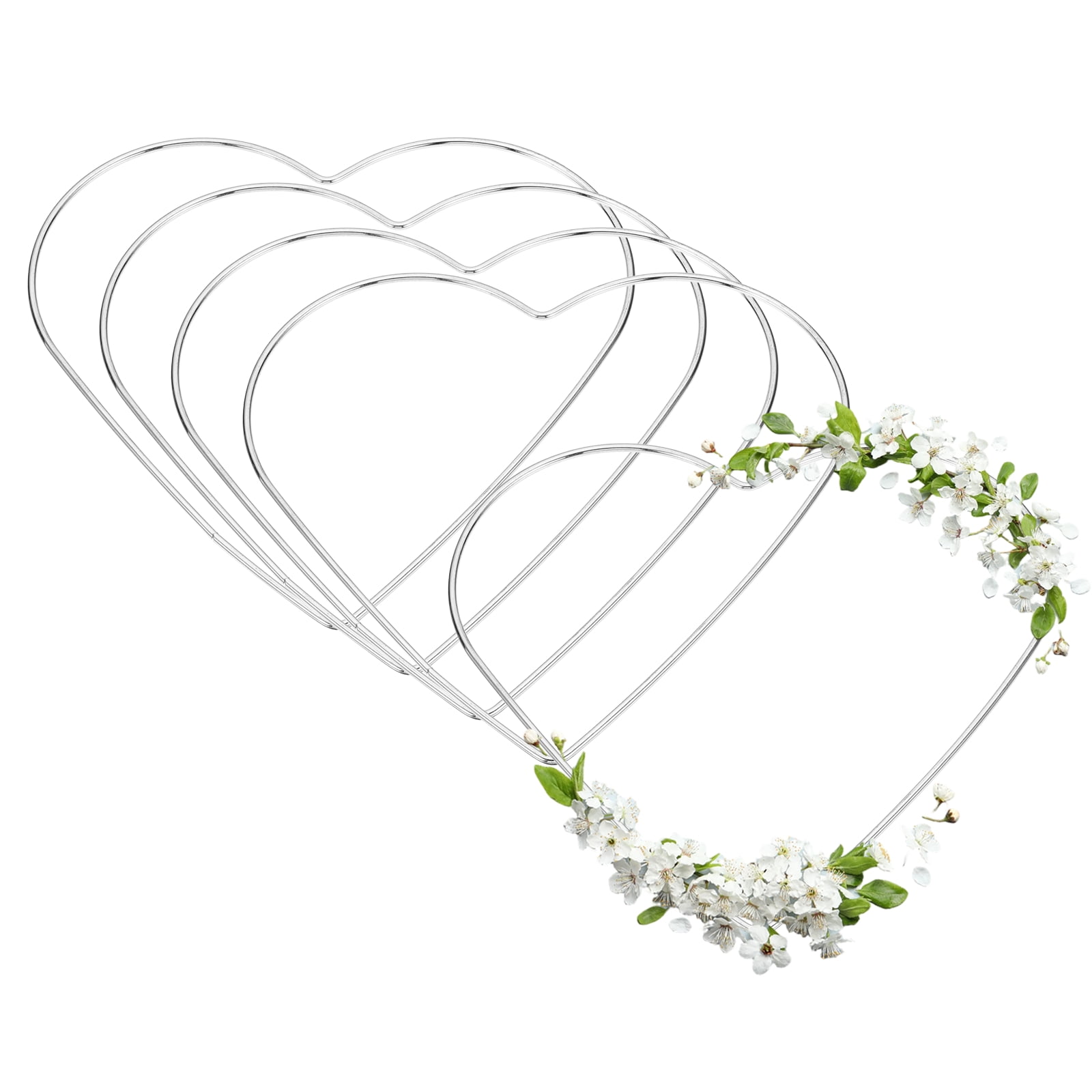 Uxcell 5 Pcs Dream Catcher Rings, 8 Inch Heart Wreath Macrame Hoop ...