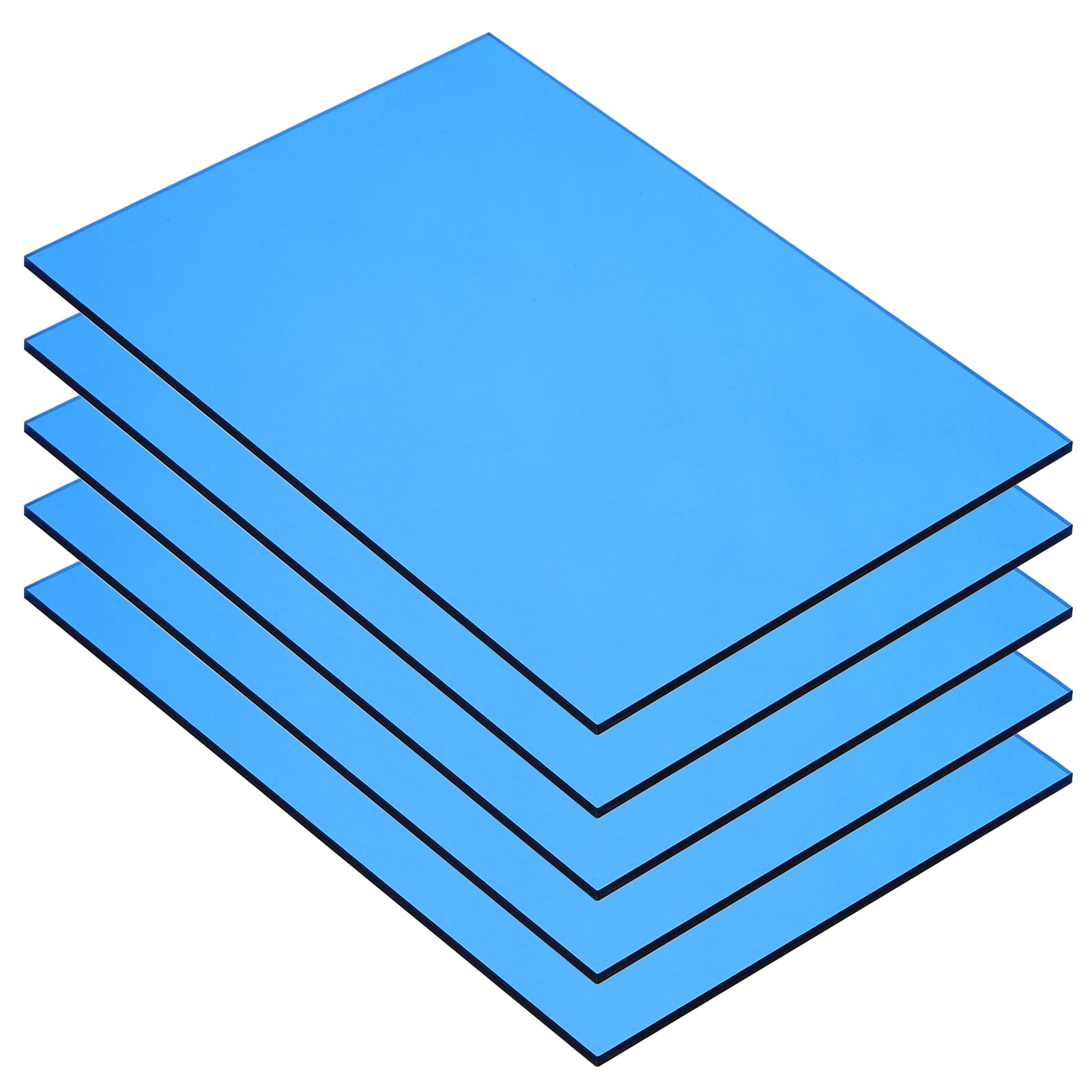 Uxcell 5 Pcs PMMA Acrylic Sheets Colored Transparent 12 x 8Inch Blue ...