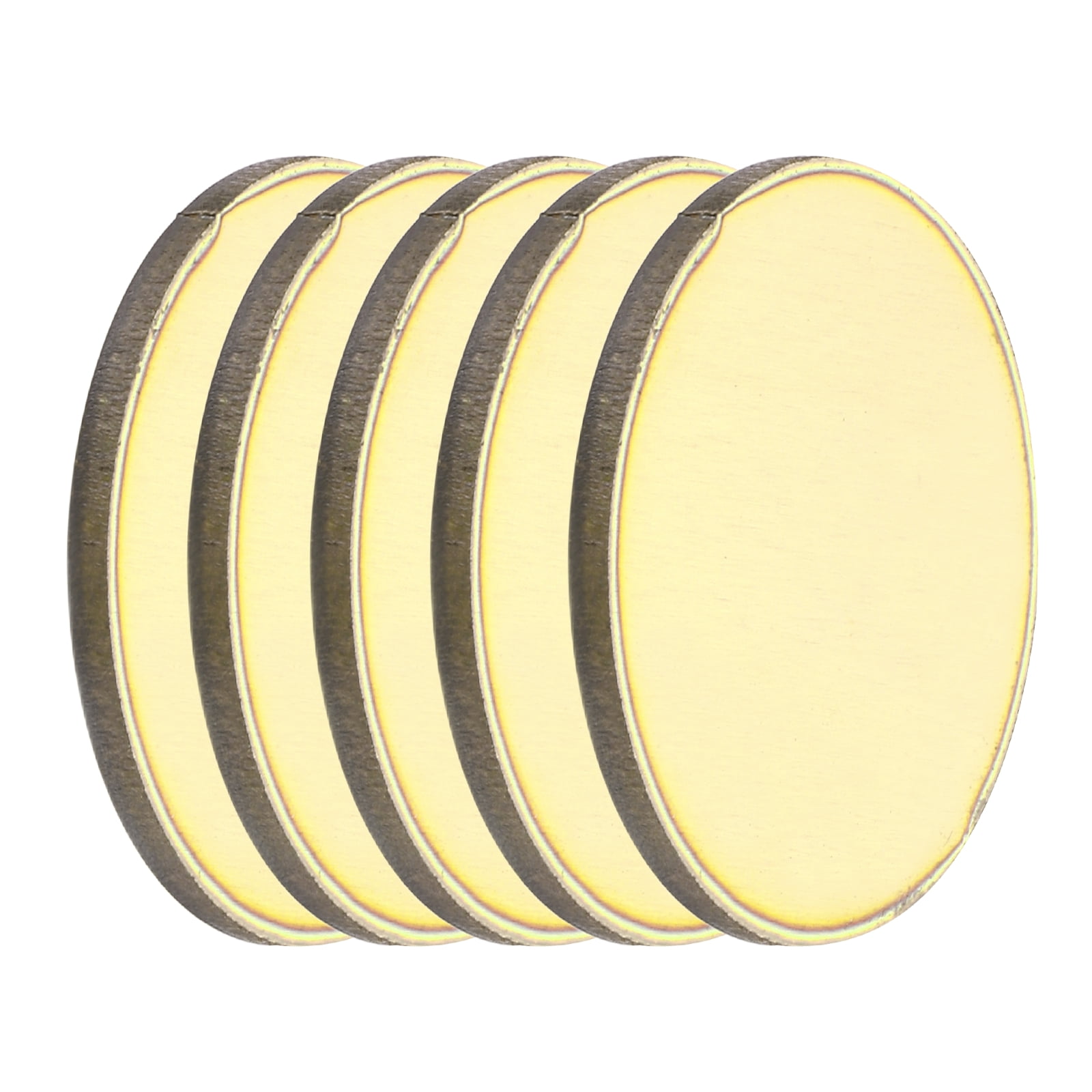 Uxcell 5 Pcs Round Brass Plate, 40mm(1.57")Dia Pure Copper Sheets,3mm ...