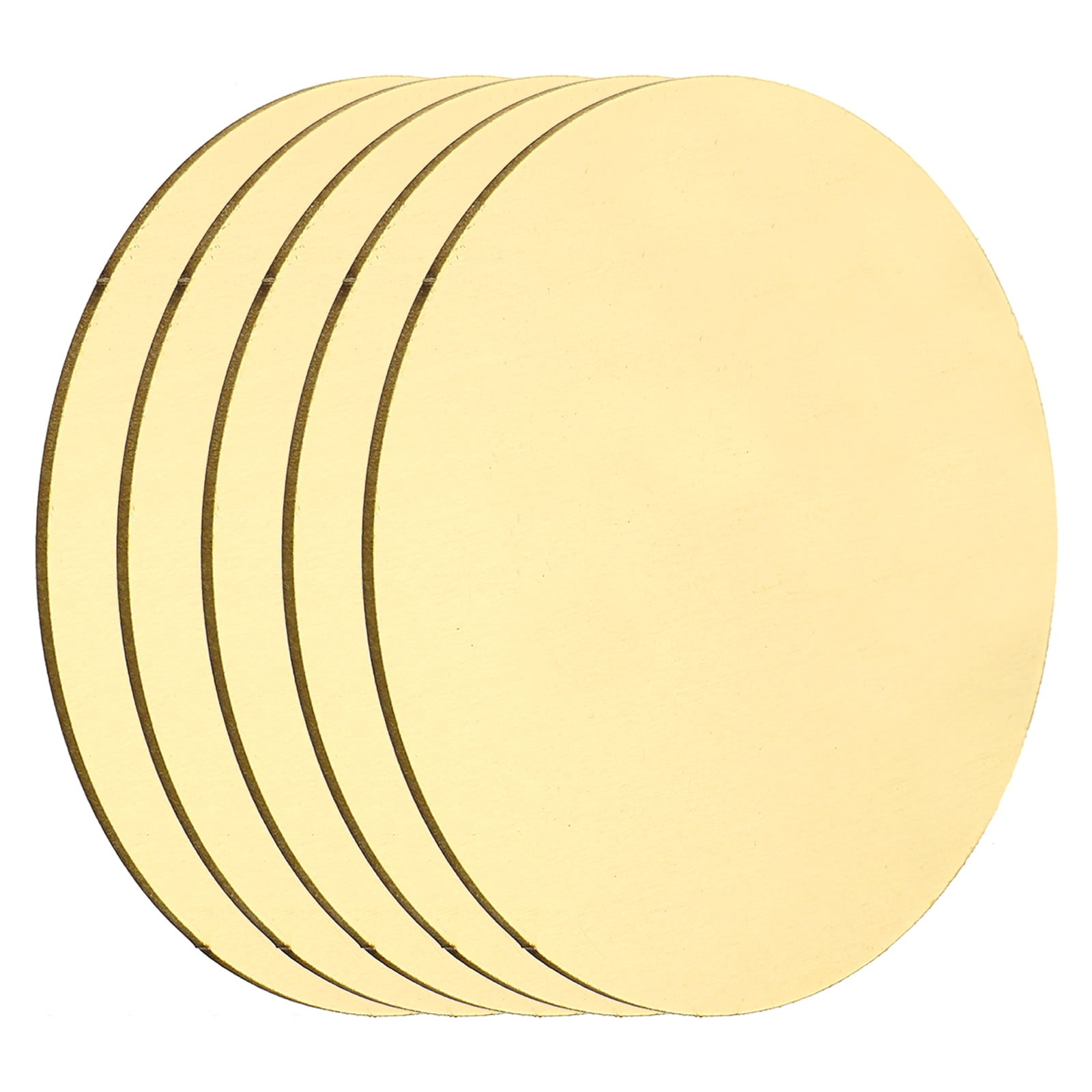 Uxcell 5 Pcs Round Brass Plate, 50mm (1.97") Dia Brass Copper Sheets ...