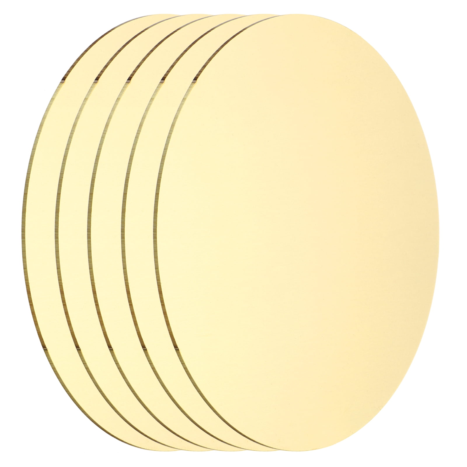 Uxcell 5 Pcs Round Brass Plate, 90mm(3.54")Dia Pure Copper Sheets,1.5mm ...