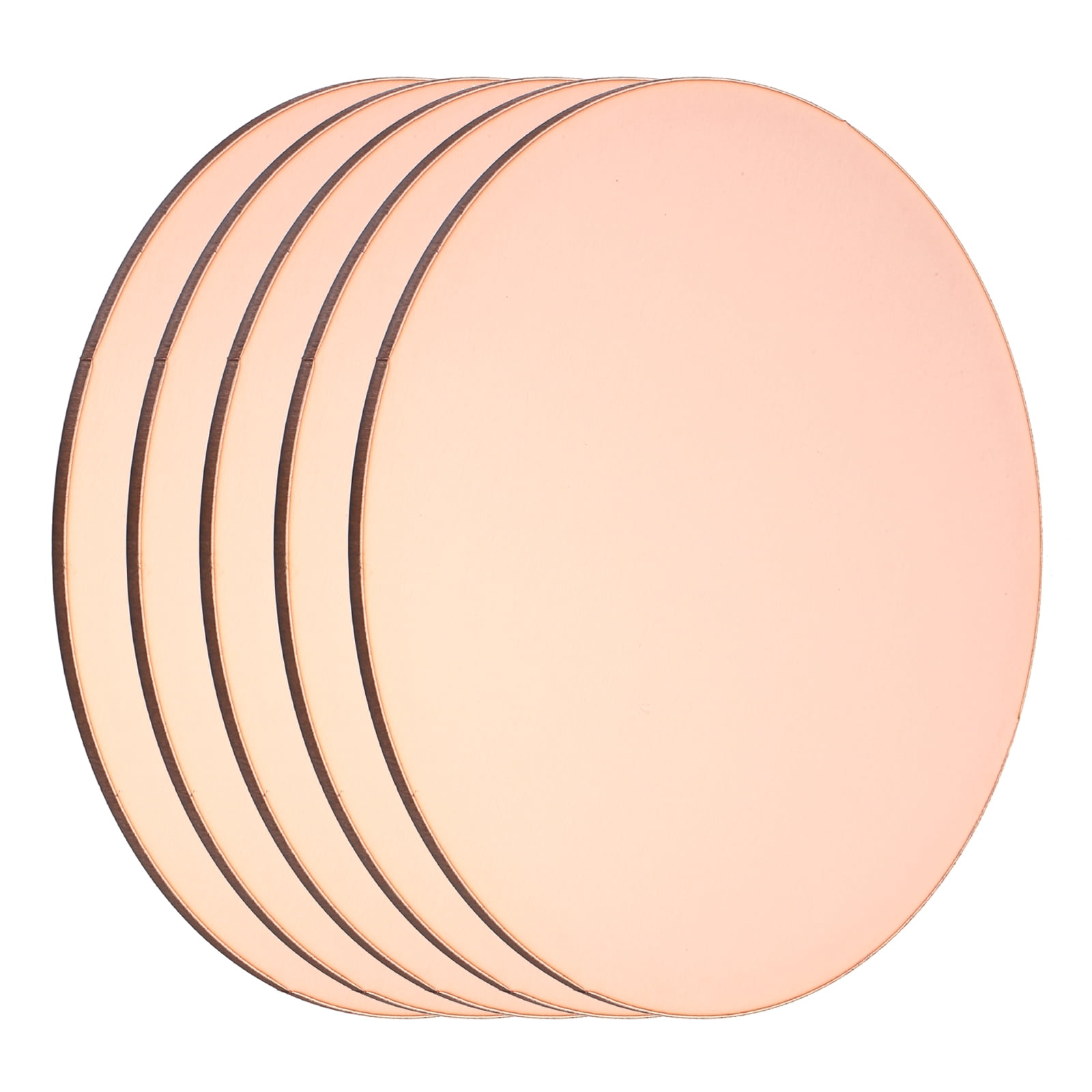 Uxcell 5 Pcs Round Copper Plate, 100mm (3.94") Dia Pure Copper Sheets ...