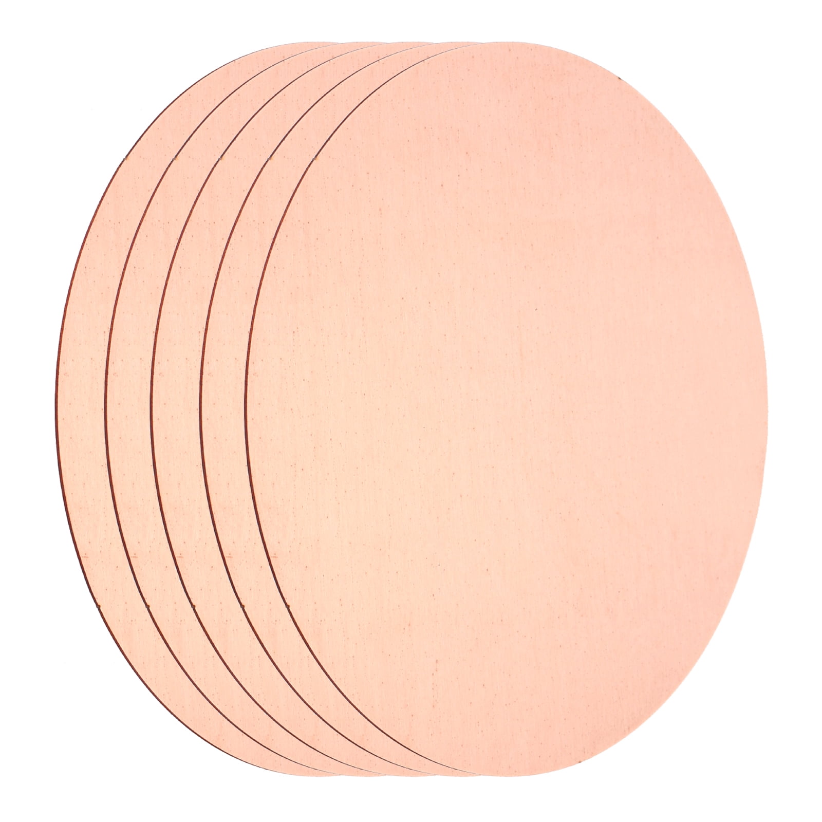 Uxcell 5 Pcs Round Copper Plate, 80mm (3.15") Dia Pure Copper Sheets, 0 ...