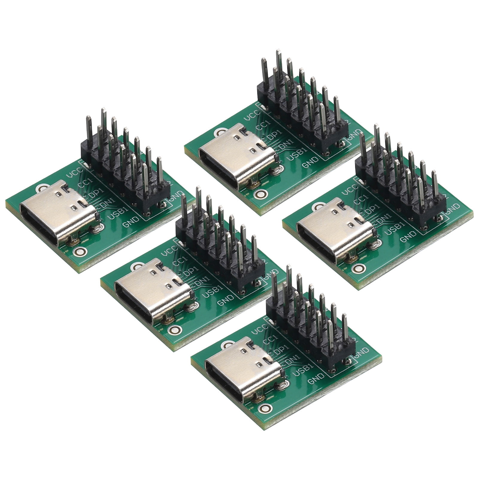 Uxcell 5 Pcs USB Type C Female Connector to DIP Adapter Breakout Module ...
