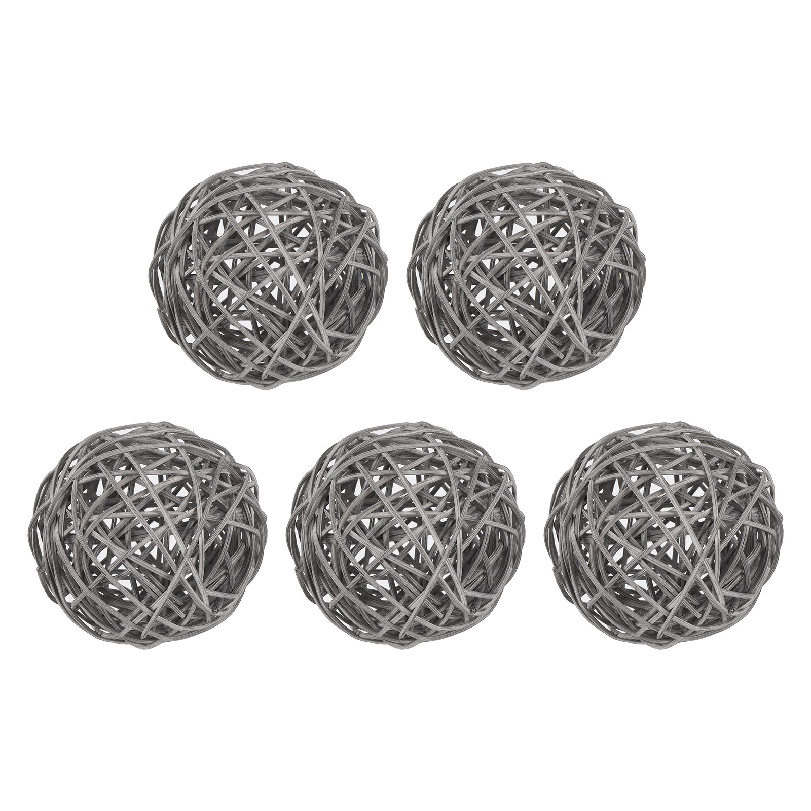Uxcell 5 Pcs Wicker Rattan Balls 3 Inch Rattan Decorative Balls Vase ...