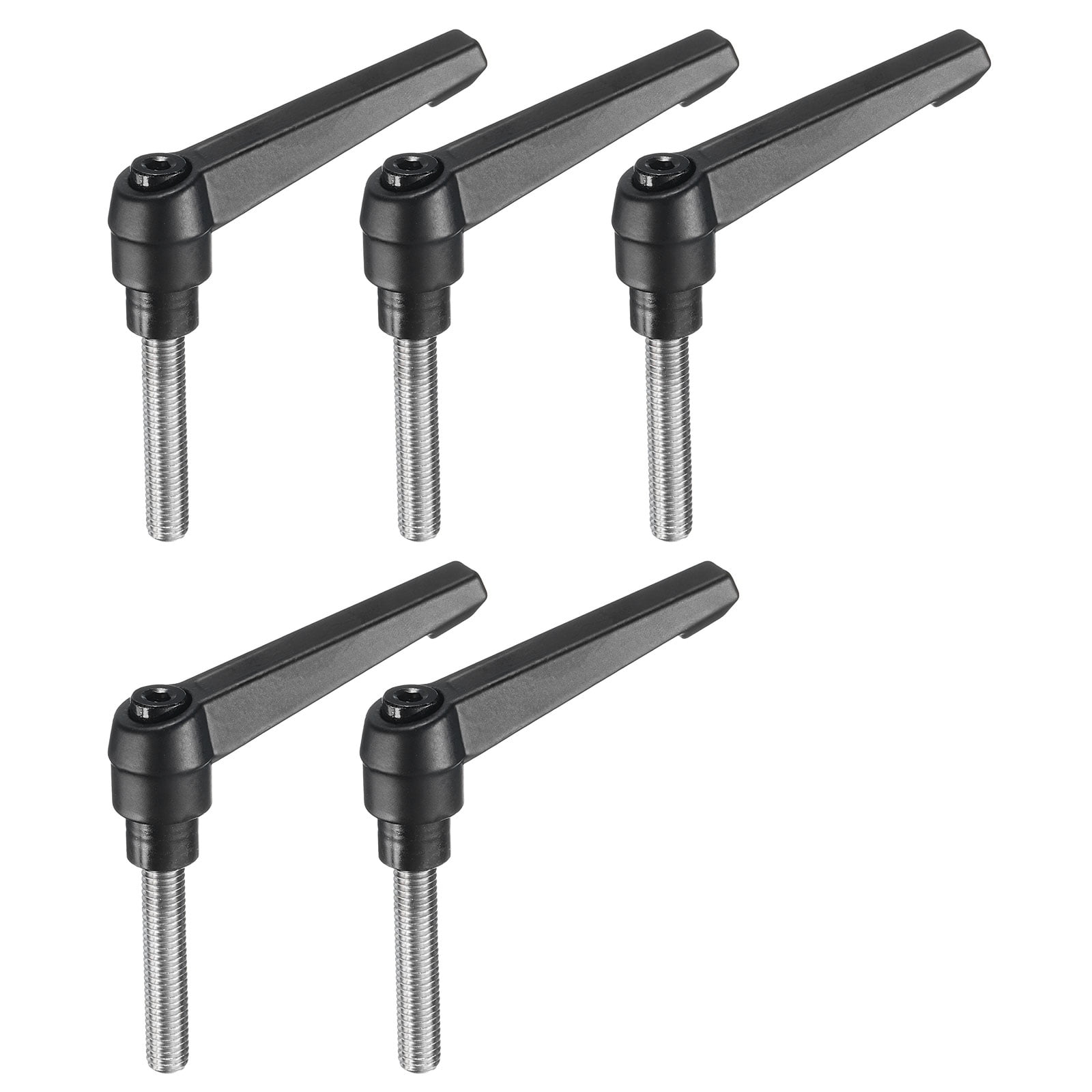 Uxcell 5 Pieces Clamping Lever Adjustable Handle M8 x 40mm Metric 304 ...